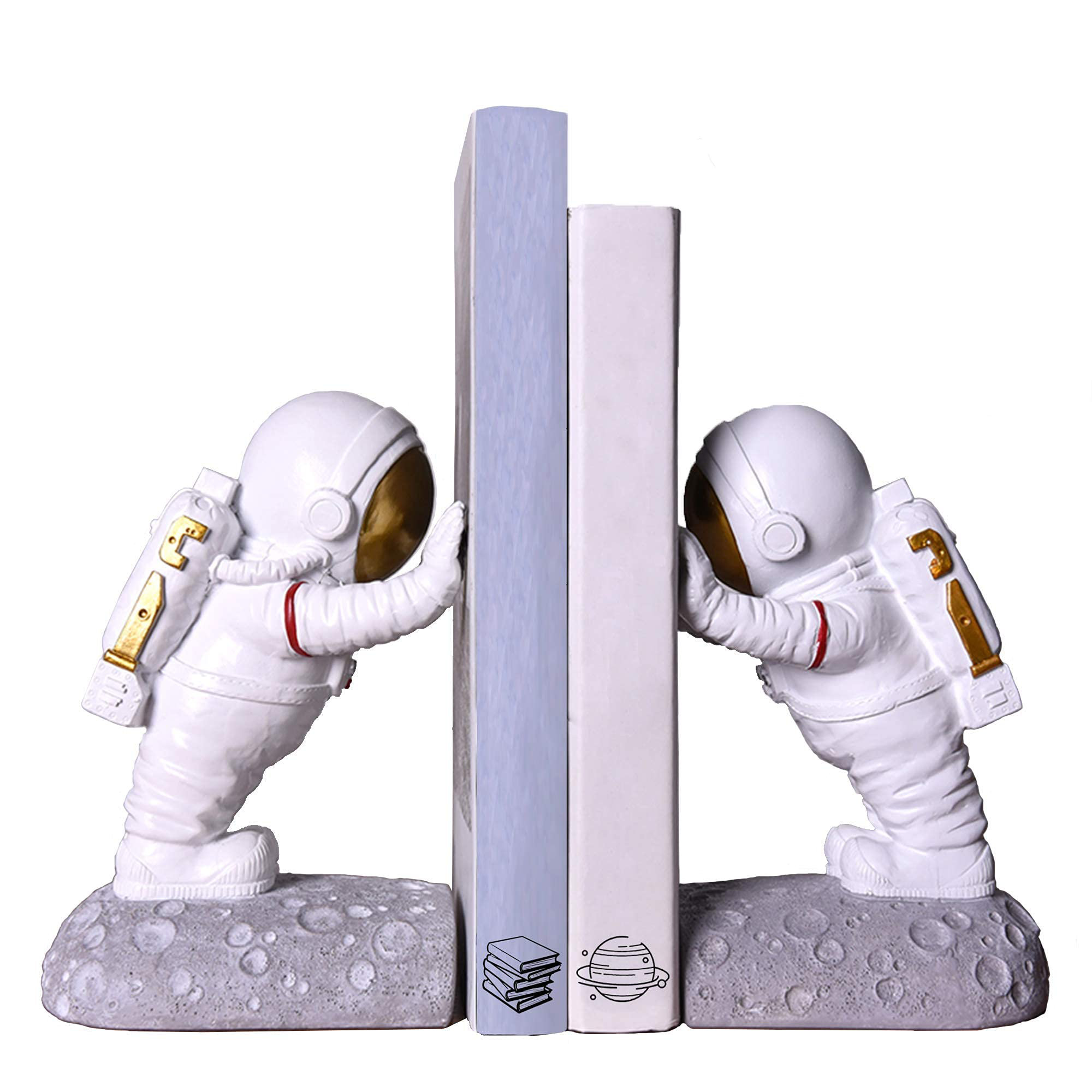 Corrigan Studio Astronaut Bookends - Space Decor For Kids Rooms & Home ...