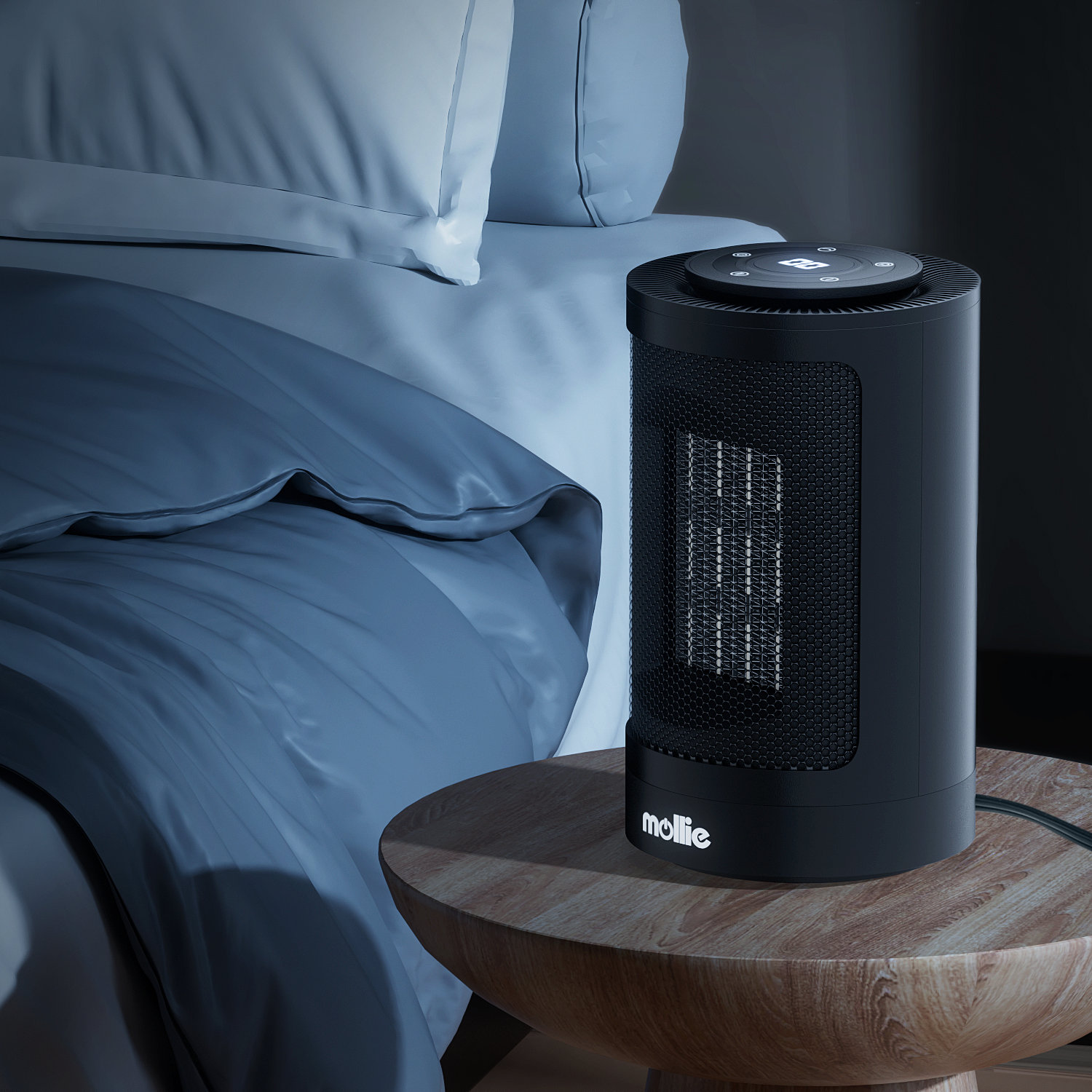 MoNiBloom 1500 Watt 5110 BTU Electric Compact Space Heater , Remote ...