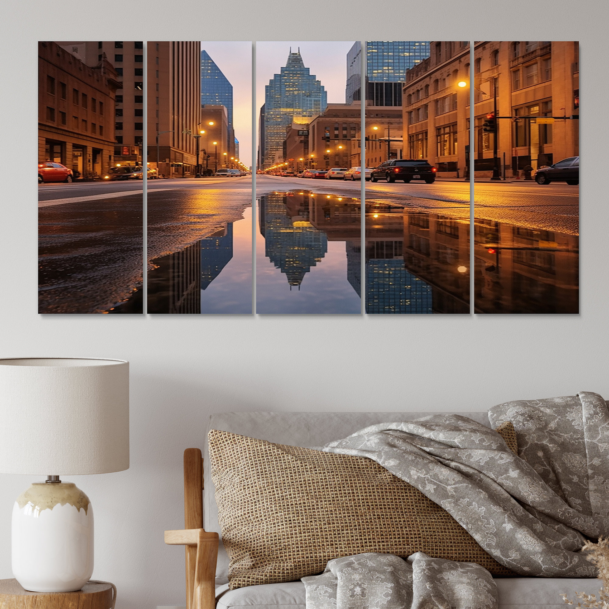 Design Art Dallas Perspectives II - Dallas Canvas Art Print - 5 Equal ...