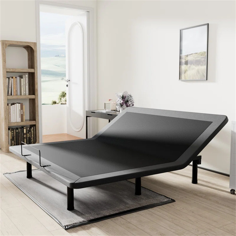 Alwyn Home Adjustable Bed Frame With Wireless Remote Electric Power Bed ...