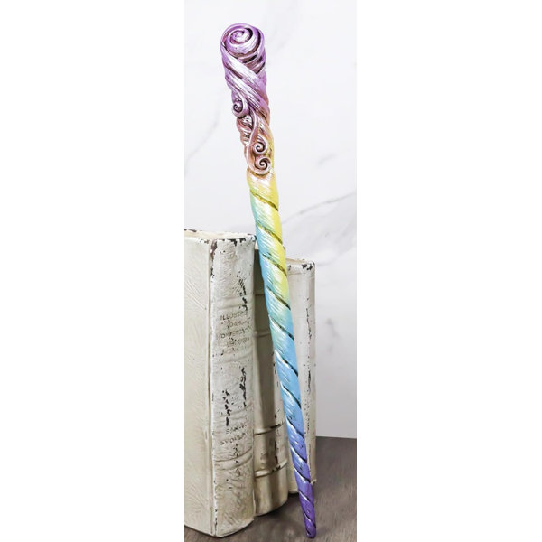 Ebros Gift Wizards Fantasy Cosplay Rainbow Unicorn Horn Magic Wand ...