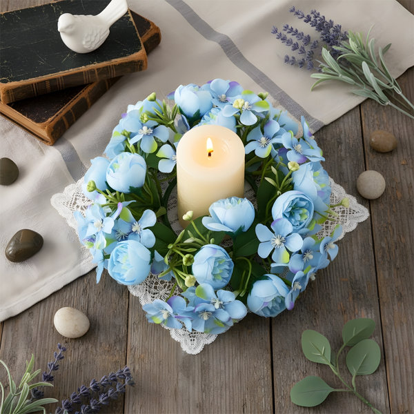 The Holiday Aisle® 2 Pcs Of 9-Inch Candle Wreaths, Mini Wreaths With ...