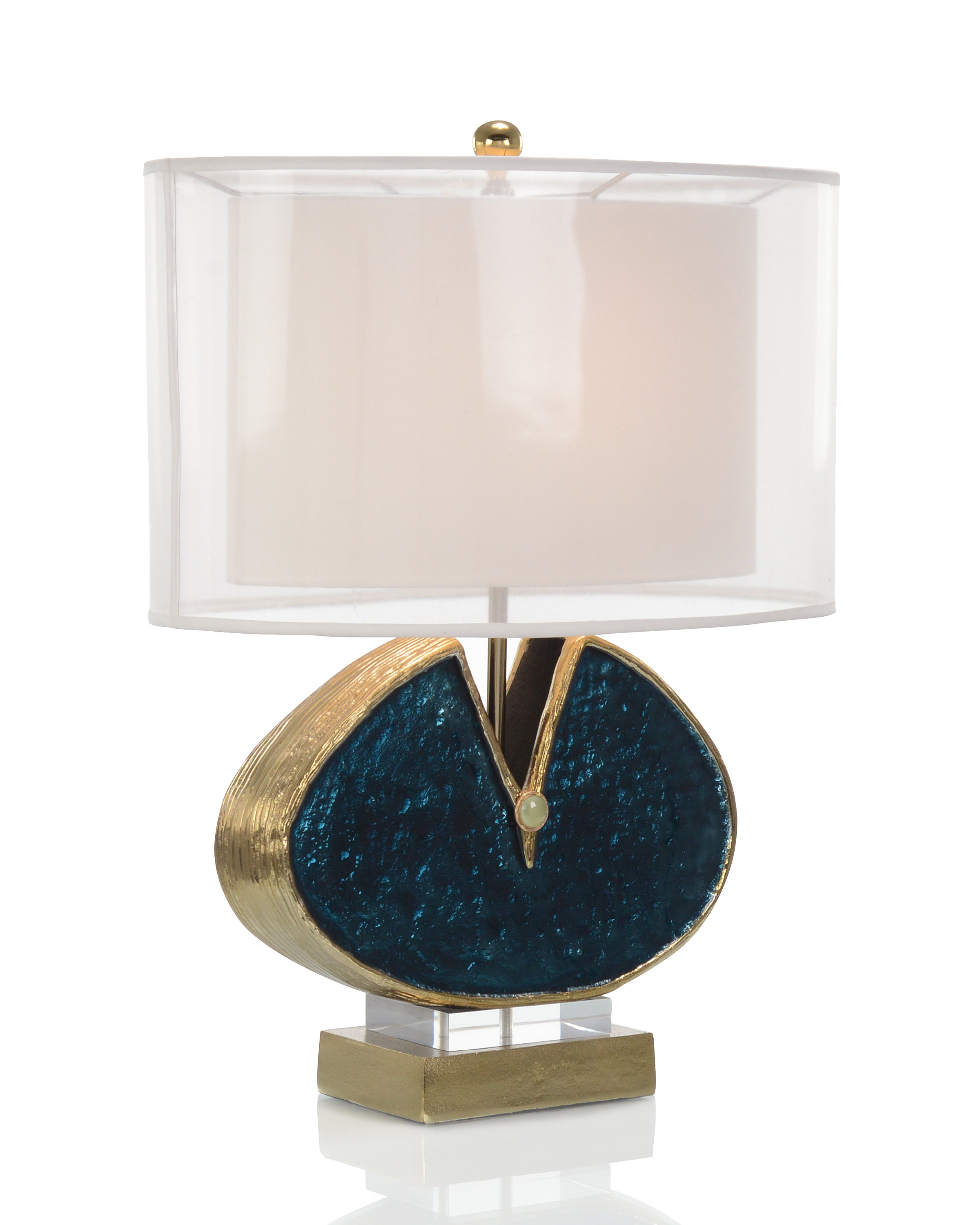 John-Richard 25" Blue/Gold Table Lamp | Perigold