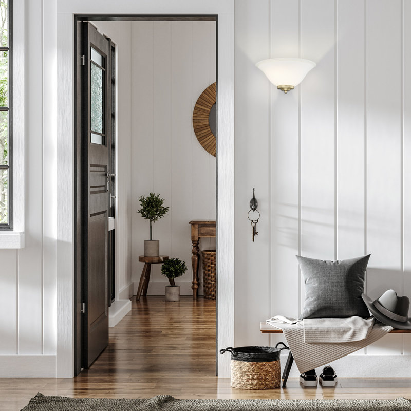 House of Hampton® Irais Steel Metal Half Moon Wall Sconce | Wayfair