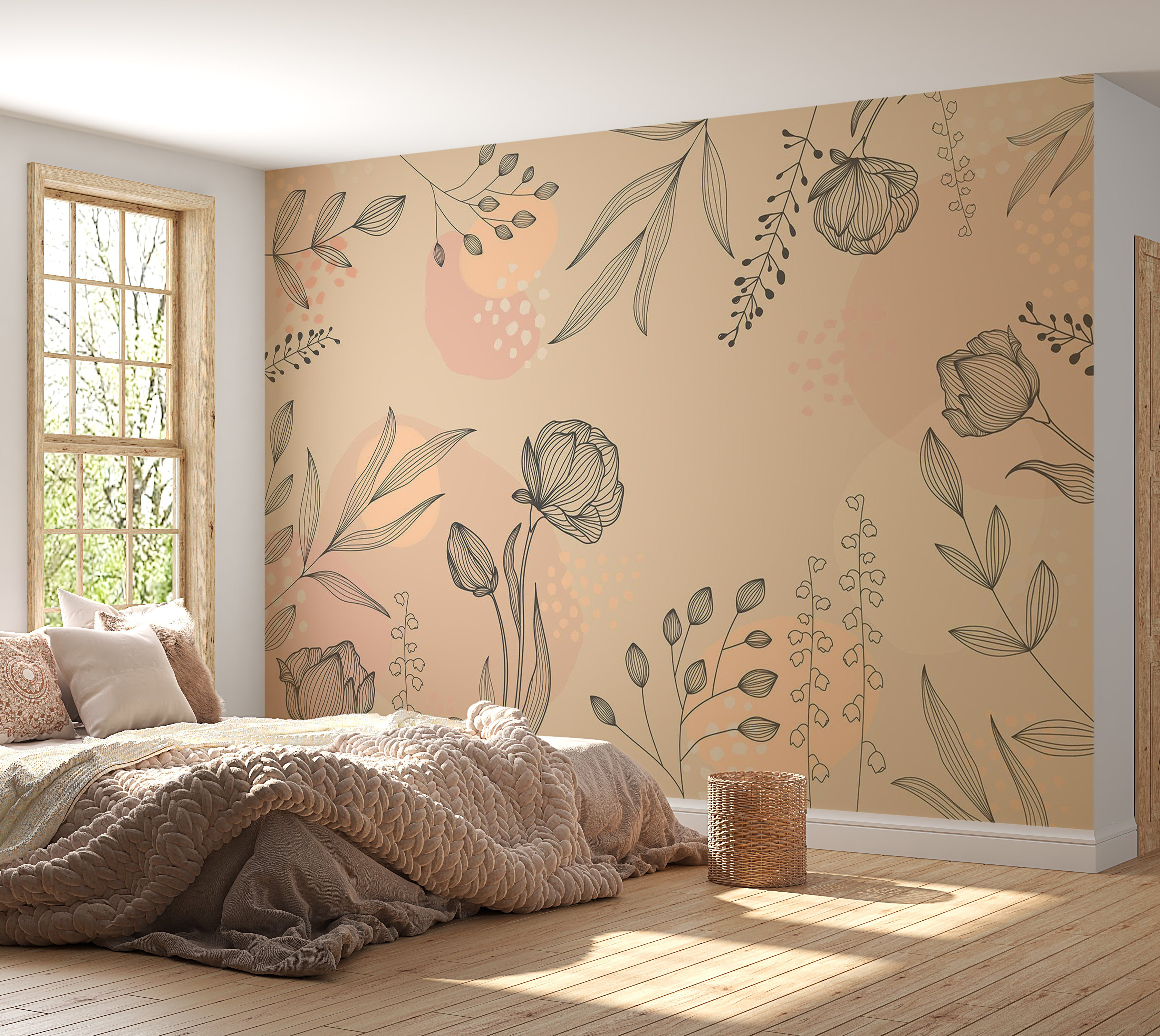 Red Barrel Studio® Abstract Wallpaper Wall Mural - Geometric Lines Of ...