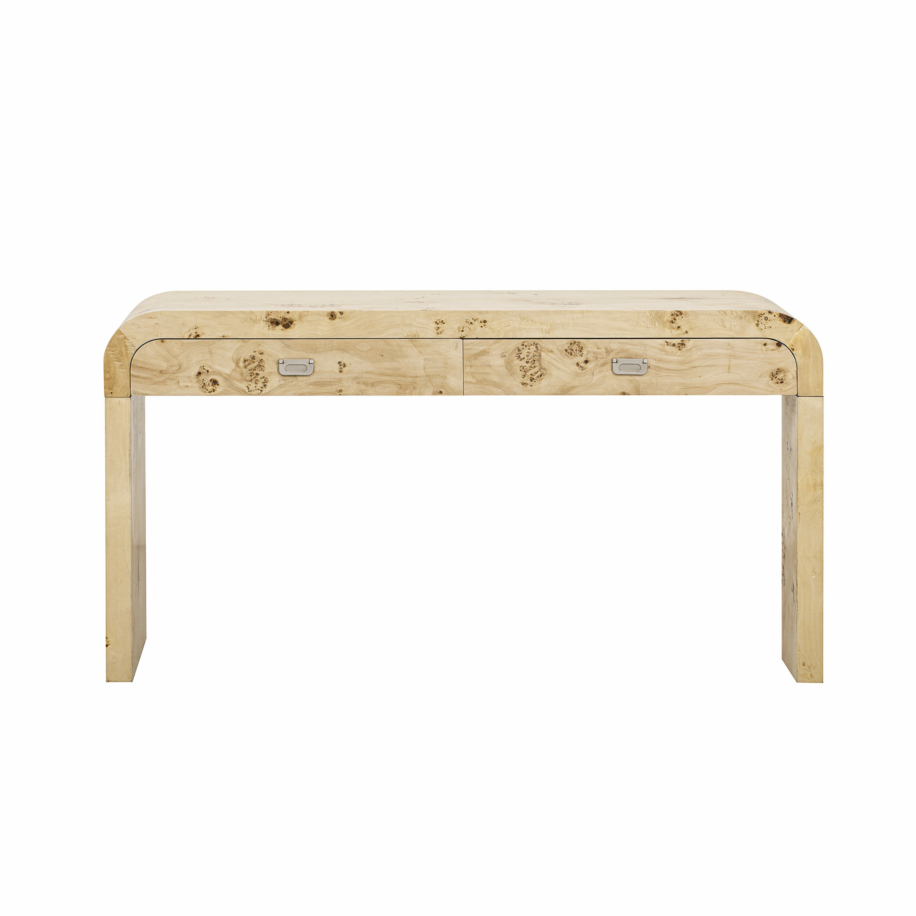 Latitude Run® Console Table with 2 Large Drawers and Metal Handles ...