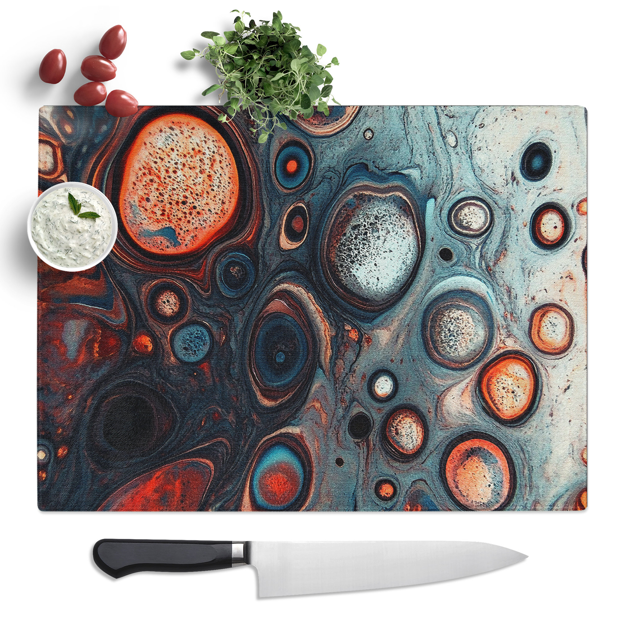 Metro Lane Oil Spill Pattern Vol.4 Glass Chopping Board | Wayfair.co.uk