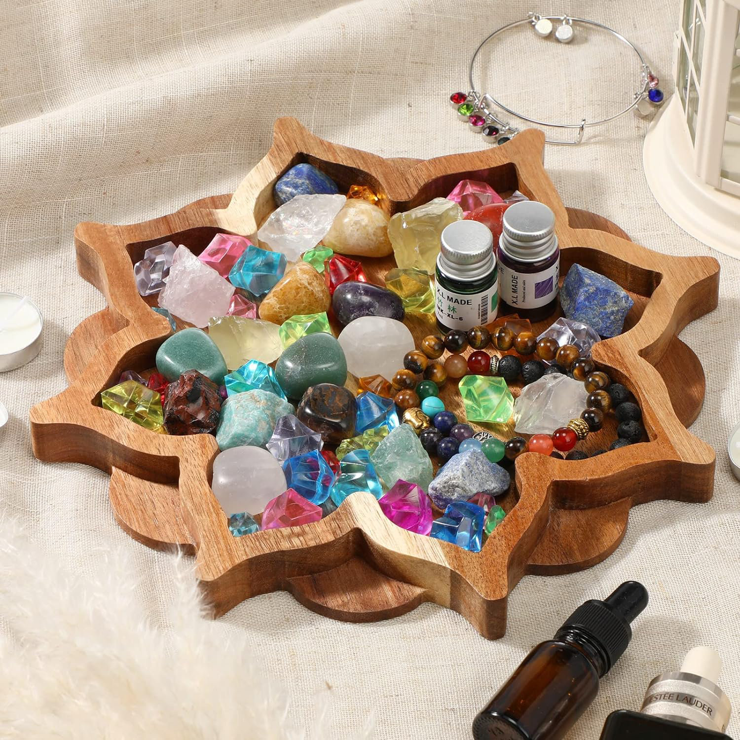 Lark Manor™ Lotus Crystal Tray For Stones Crystals And Healing Stones ...