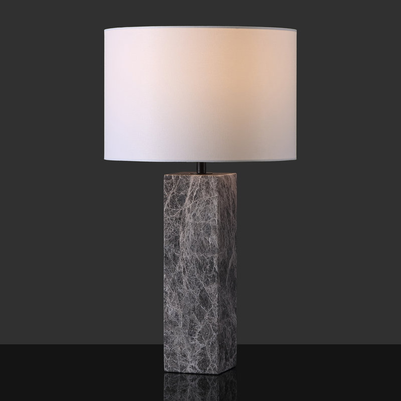 Orren Ellis Tamalenus Square Marble Table Lamp | Wayfair