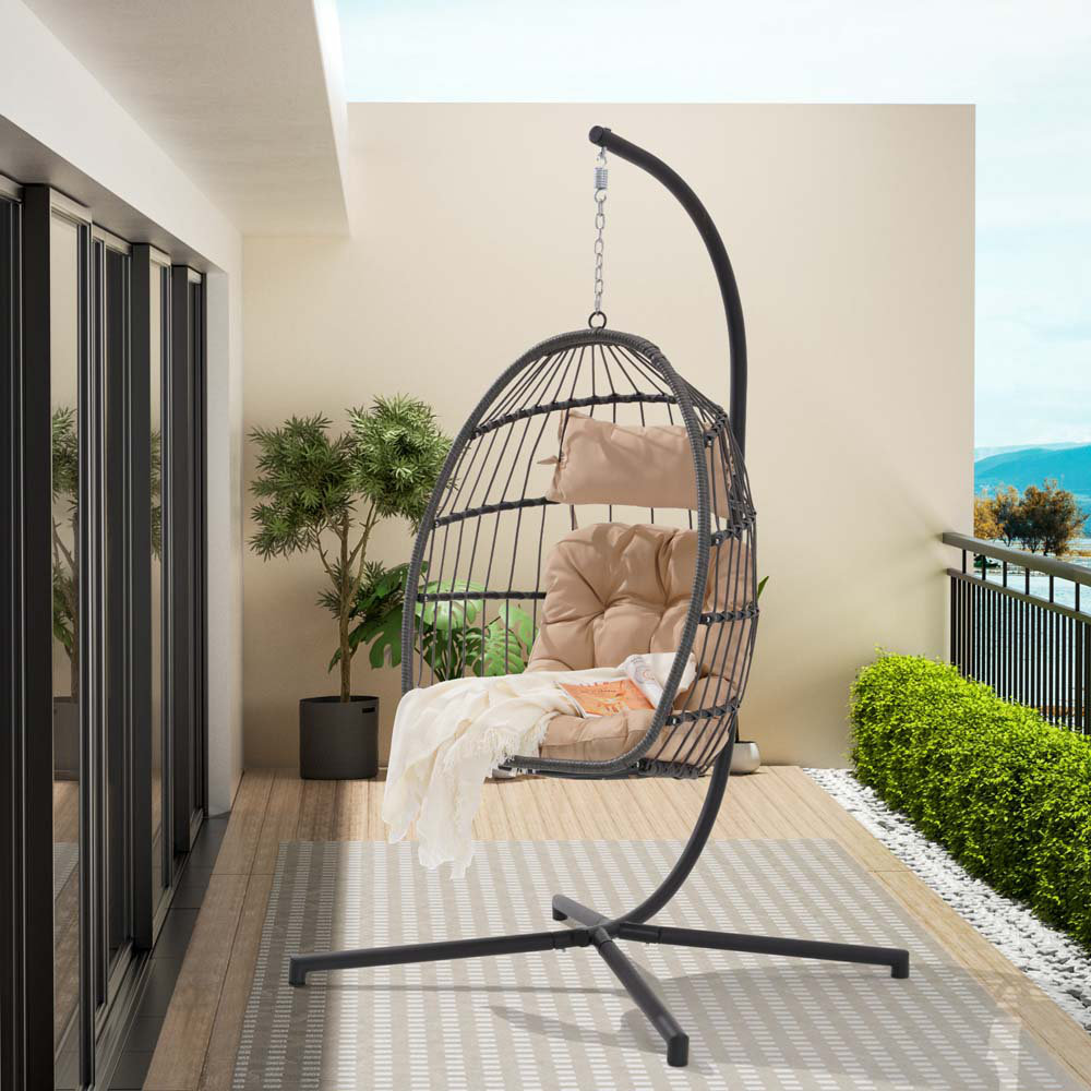 Ivy Bronx Lilamae 1 Person Swing Chair with Stand | Wayfair