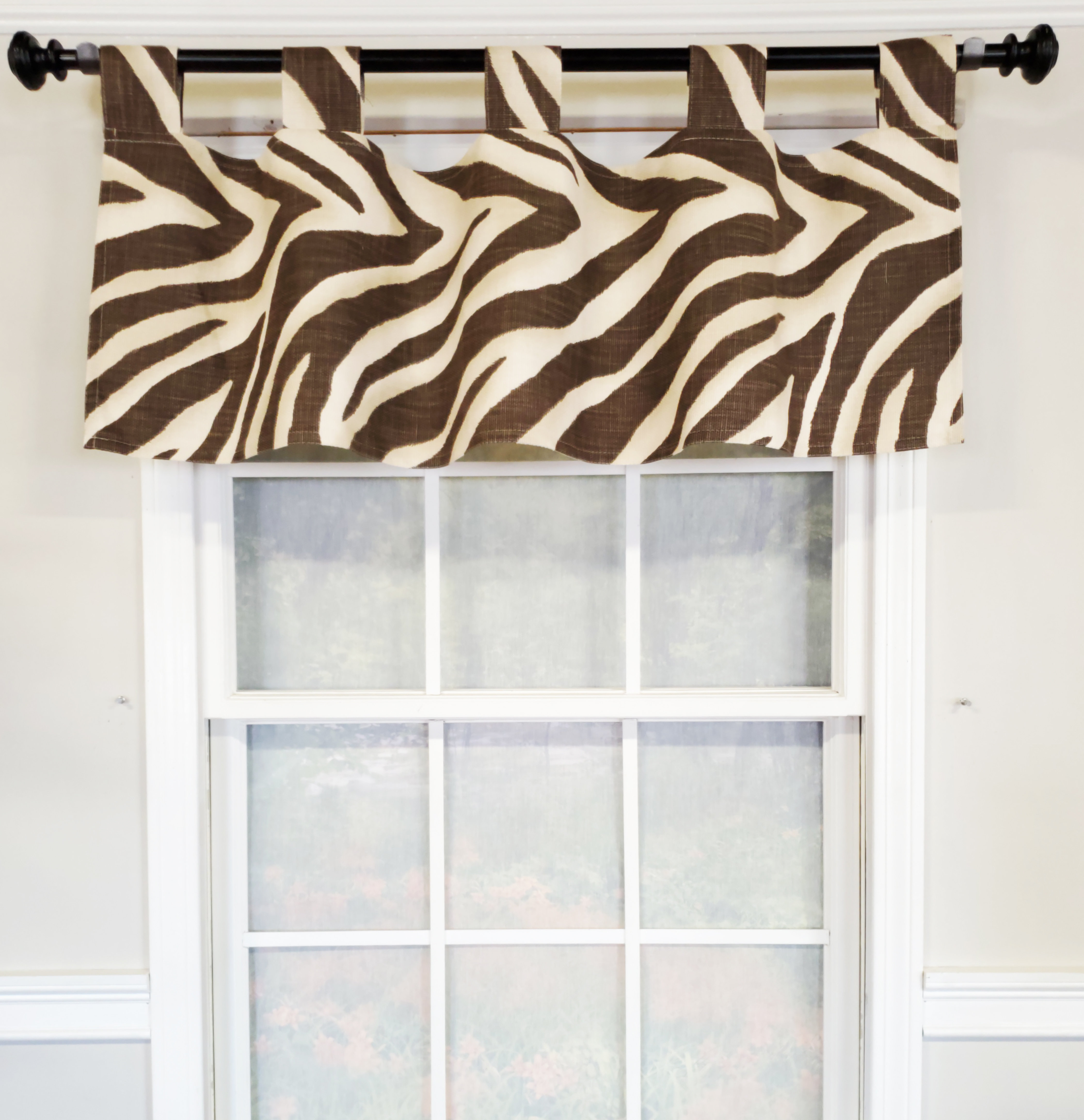 East Urban Home Zebra Tab Valance | Wayfair