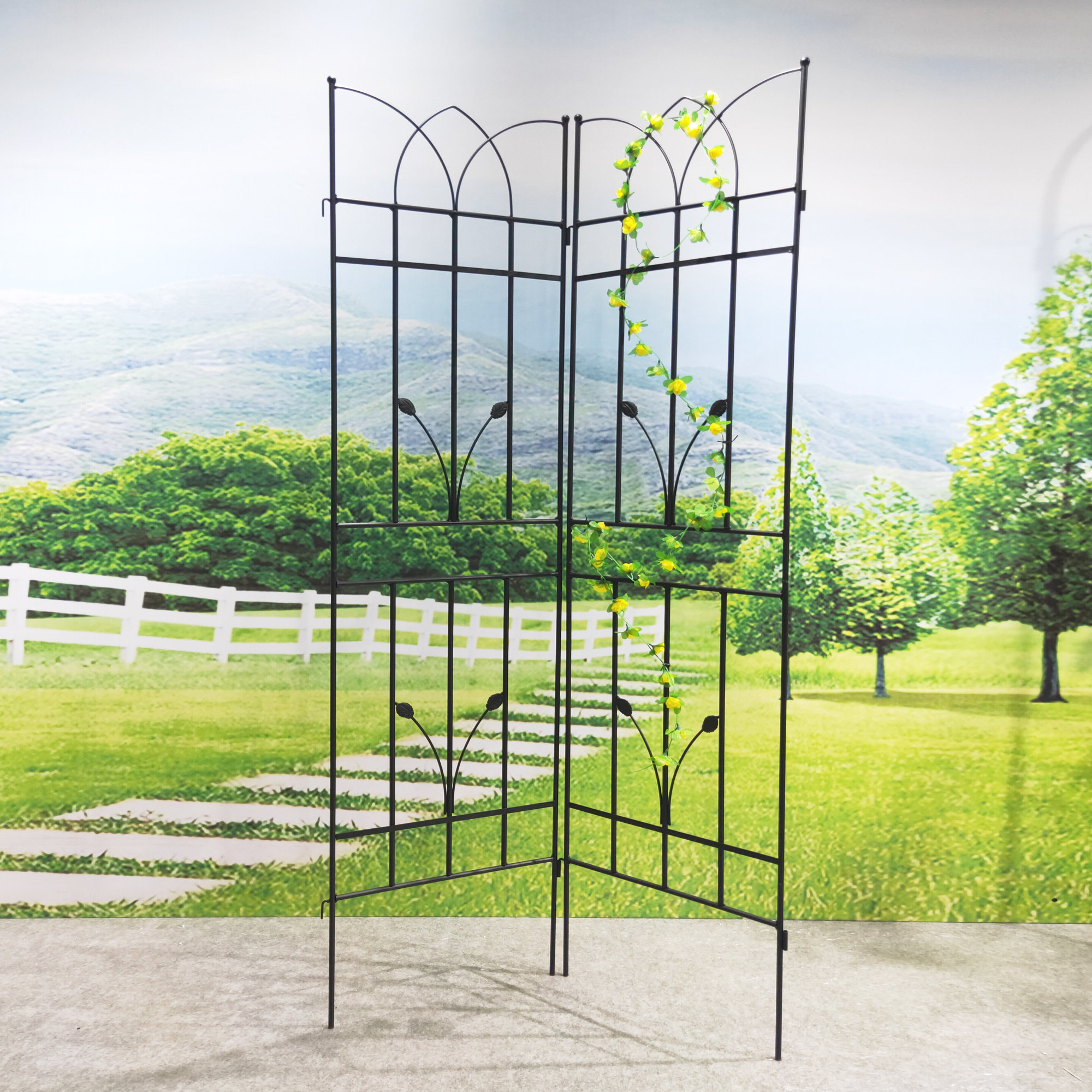 Lark Manor™ Outdoor Metal Trellises, Freestanding Tall Trellis for ...