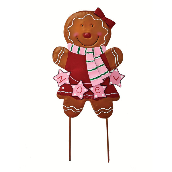 The Holiday Aisle® Metal Gingerbread Girl Garden Stake & Reviews | Wayfair