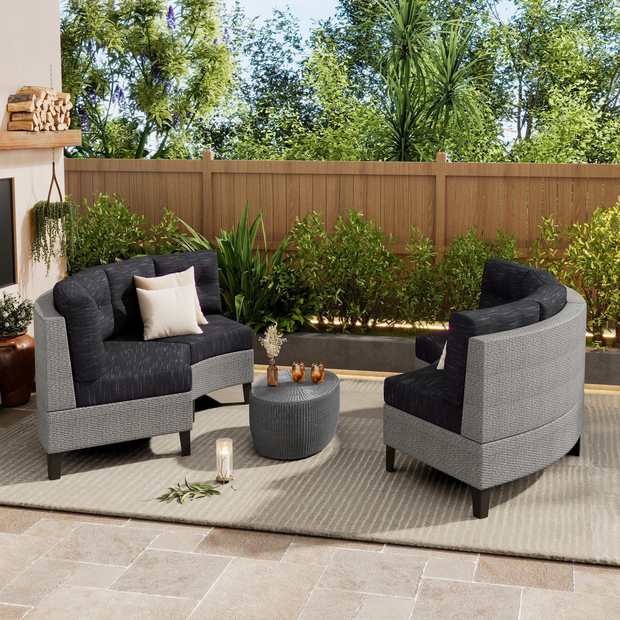 Latitude Run® Outdoor Metal Frame Sections Piece Set - Wayfair Canada