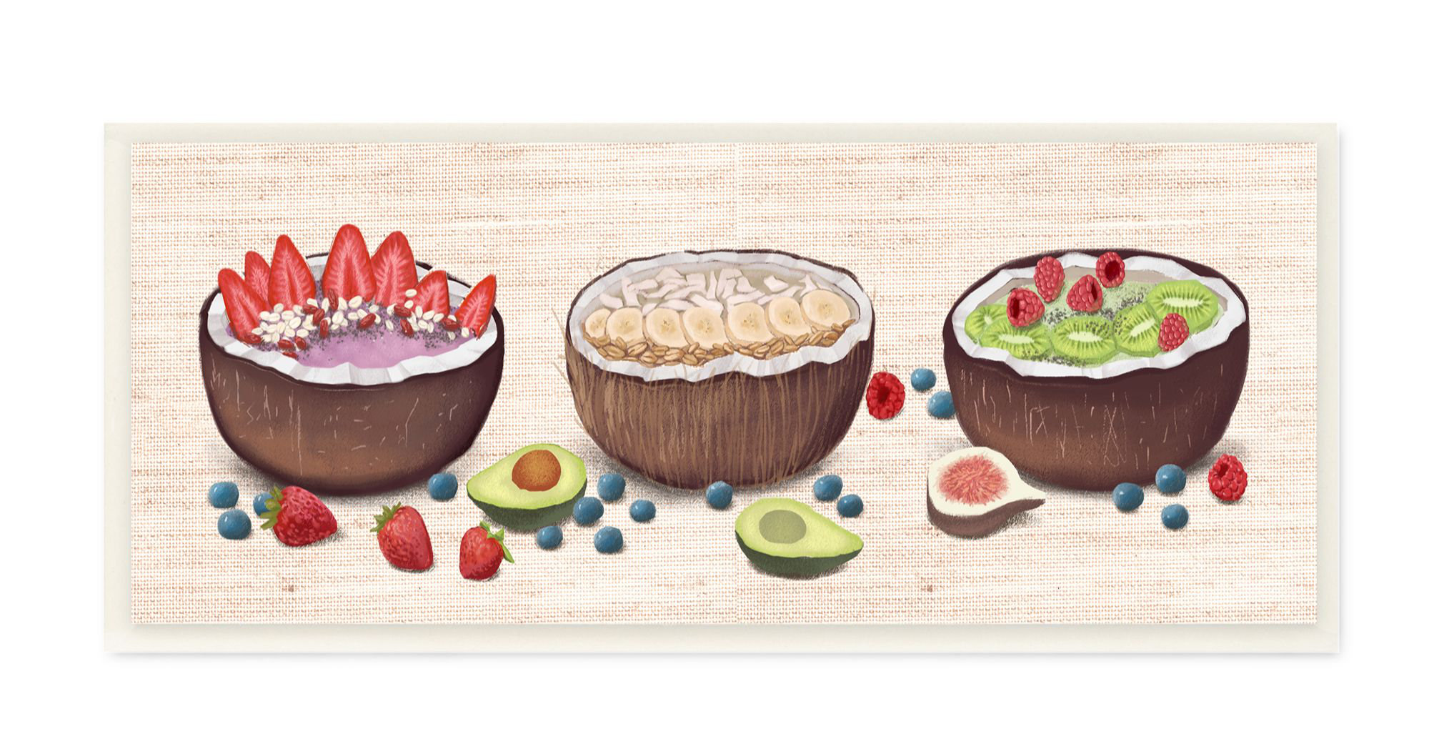 Bay Isle Home™ 'Coconut Fruit Snack Food Painting' Graphic Art ...