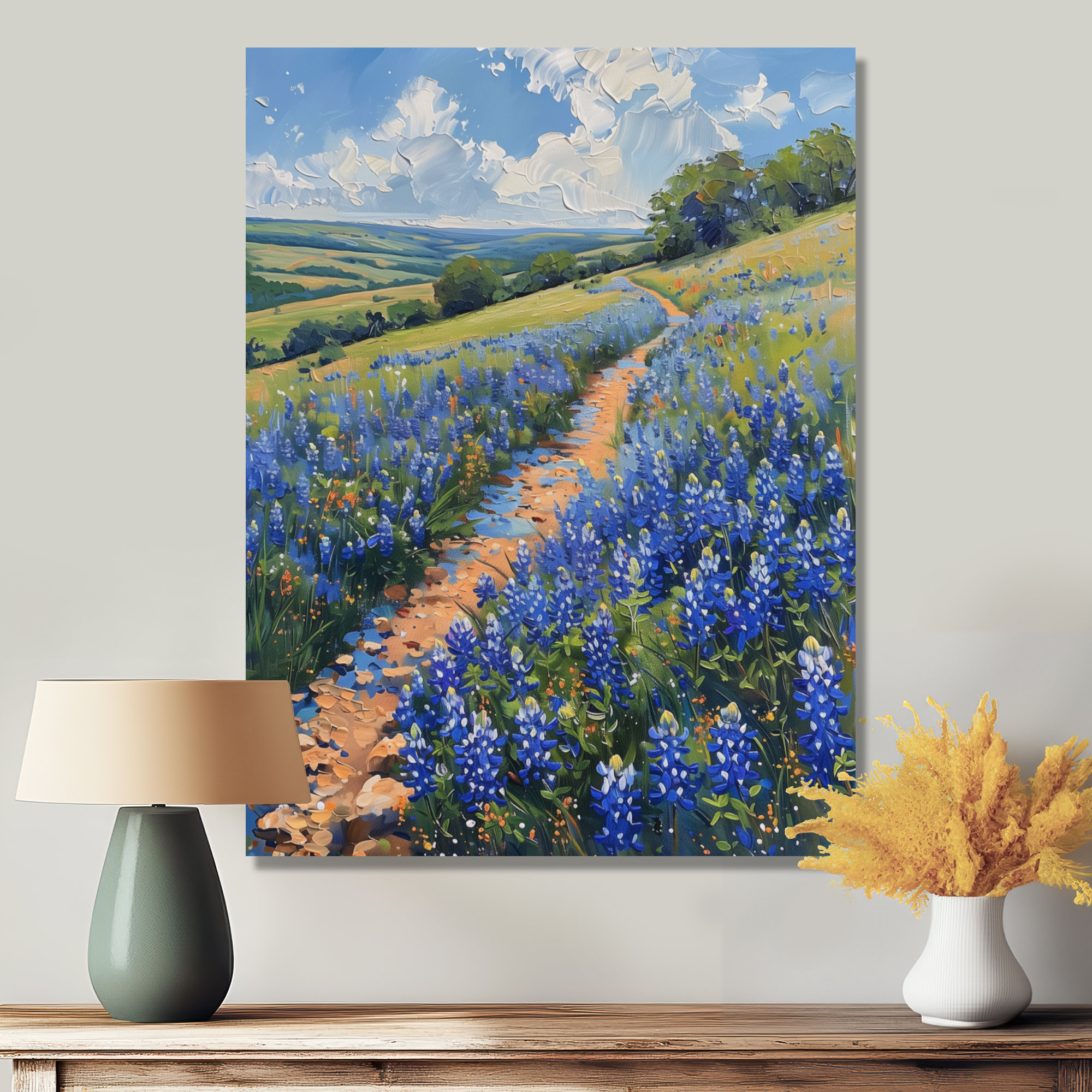 Ophelia & Co. Summer Morning Magic Blue Bonnets Fields II - Blue ...