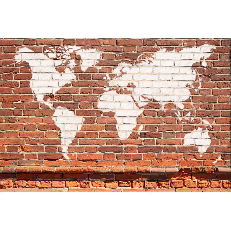 Williston Forge World Map Graffiti - Wrapped Canvas Photograph | Wayfair