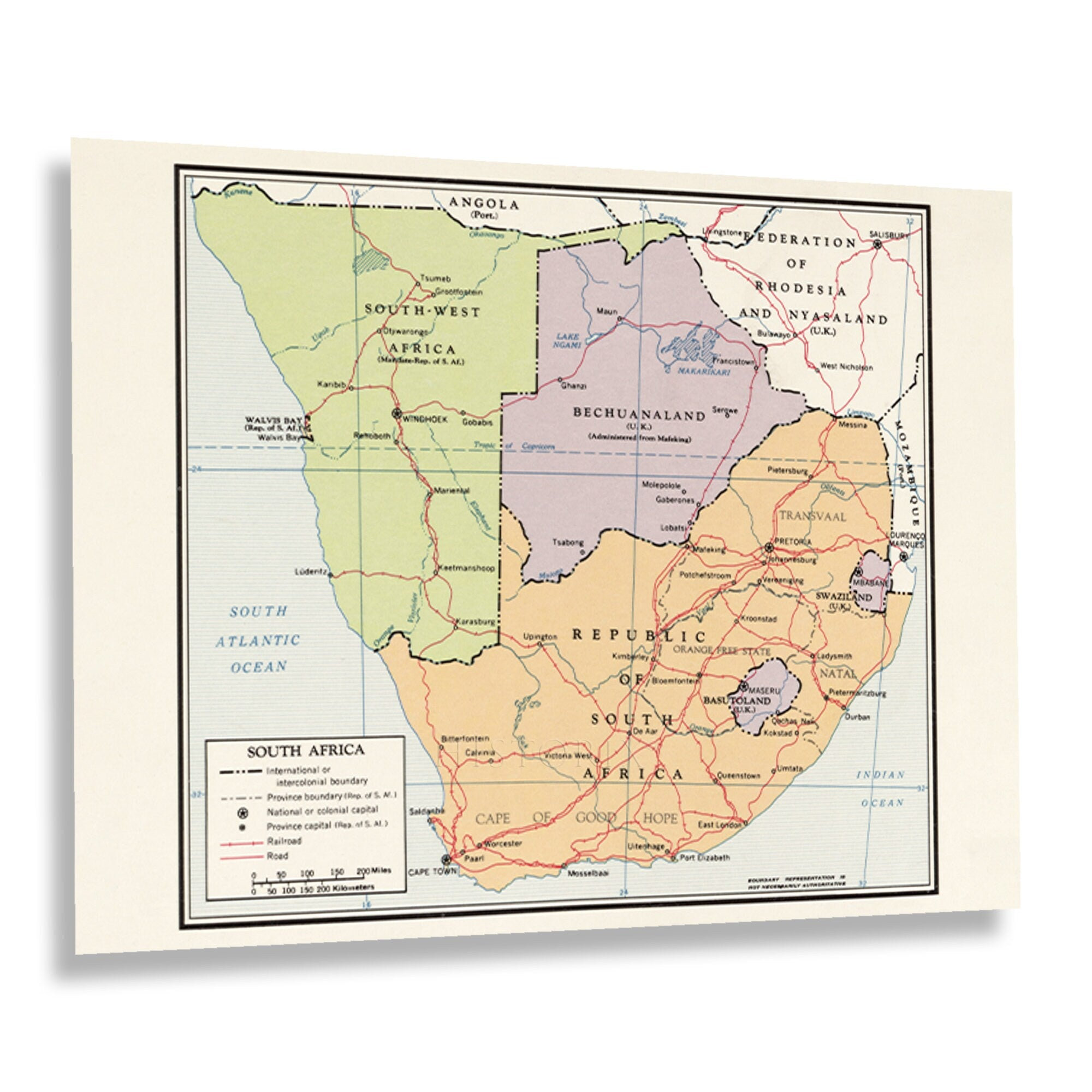 17 Stories " 1963 South Africa Map Poster Wall Art " on | Wayfair