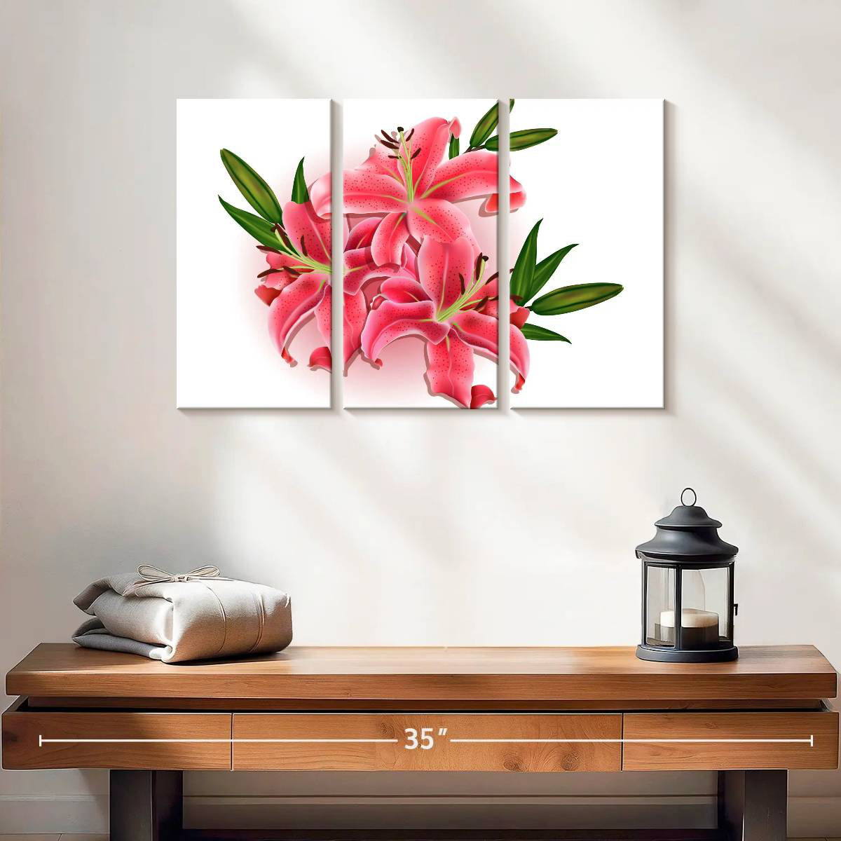 Lark Manor Harnek Pretty Pink Lily Flowers - Wayfair Canada