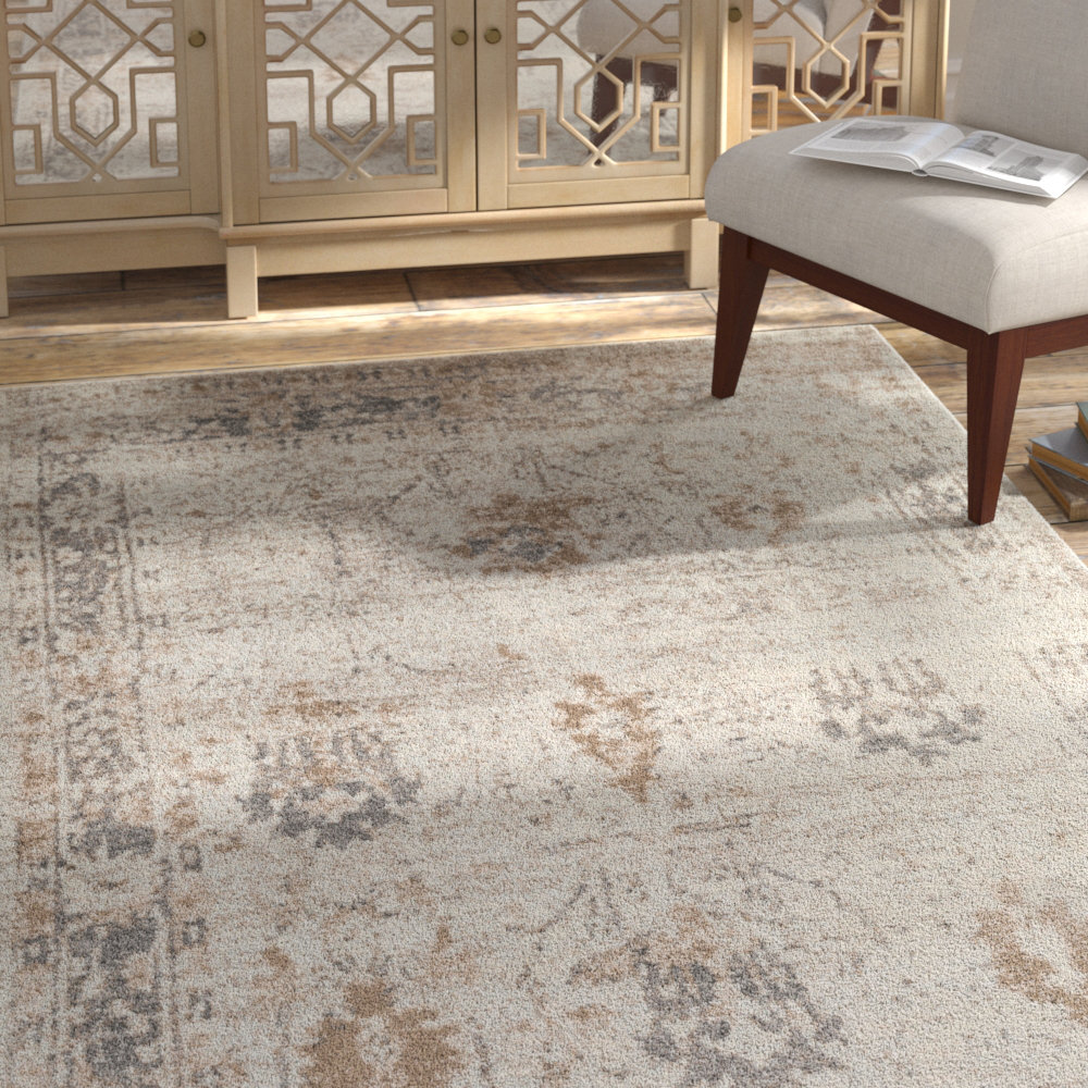 Langley Street® Addisyn Oriental Camel/Gray Area Rug & Reviews | Wayfair