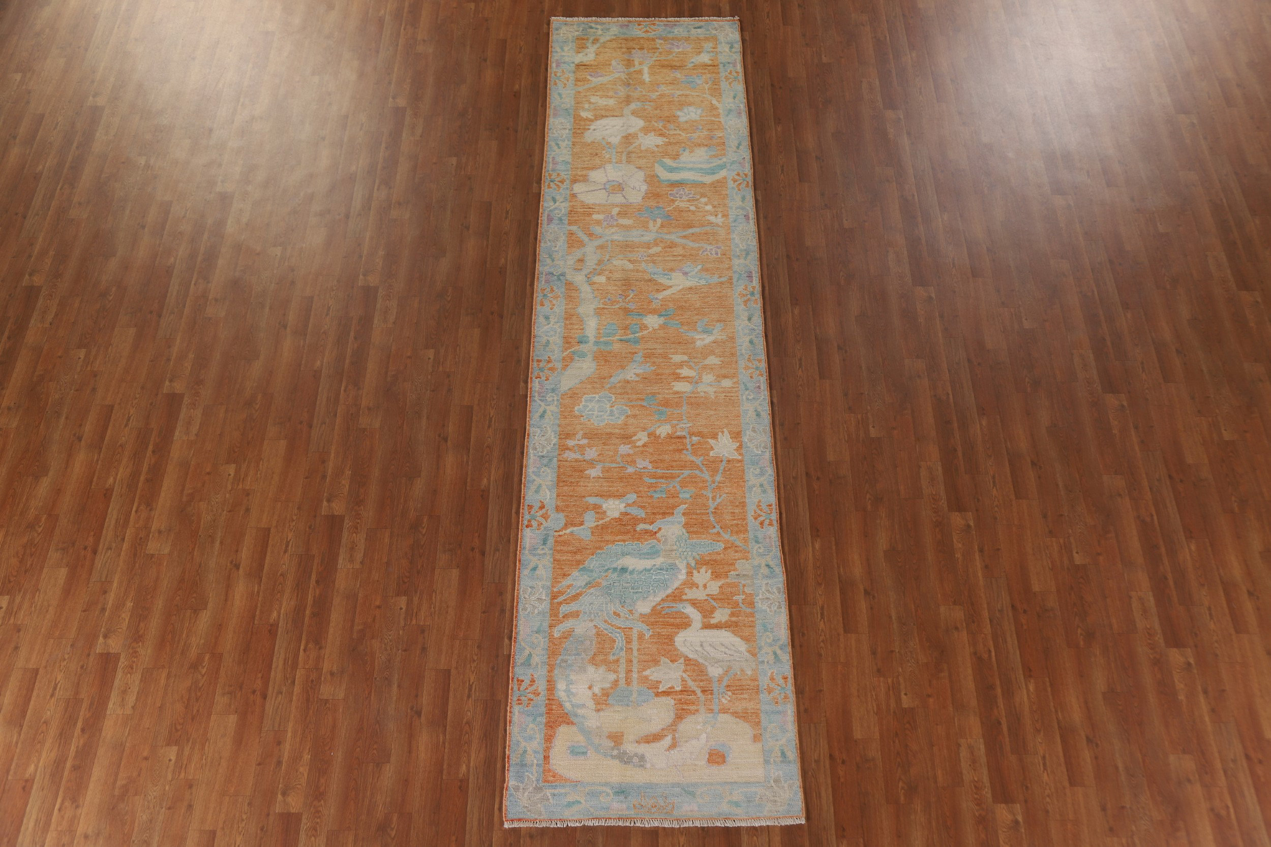 Bloomsbury Market Vegetable Dye Art Deco Chinese Runner Rug 3x12 | Wayfair
