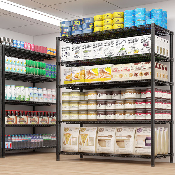 Rebrilliant Heavy Duty Storage Adjustable Metal Shelves 55.12" W Wire ...