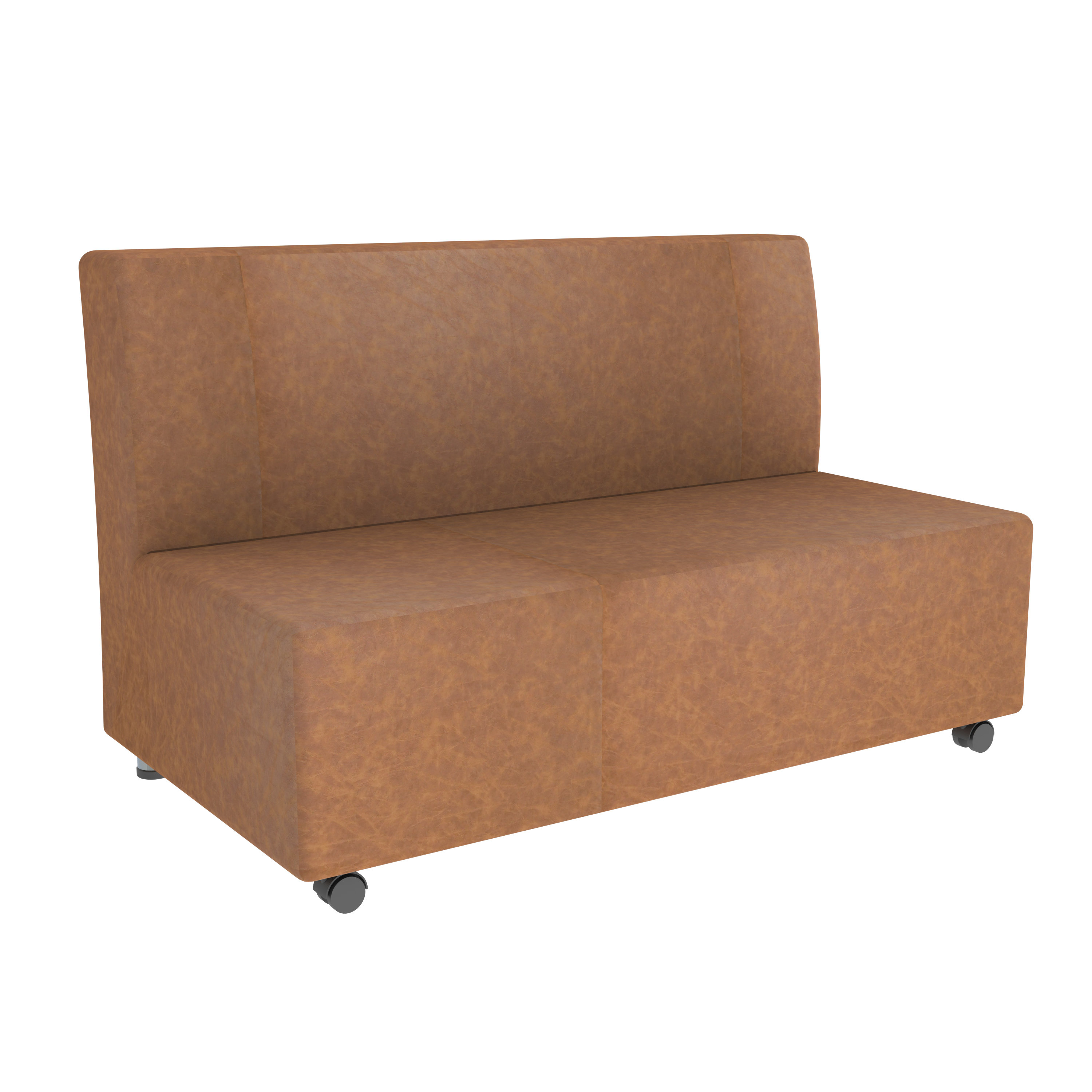 Factory Direct Partners Pro Series Rustic Upholstered Armless Mobile ...