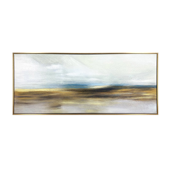 Wrought Studio™ "The Horizon" Hand Painted Floating Framed Canvas Wall ...