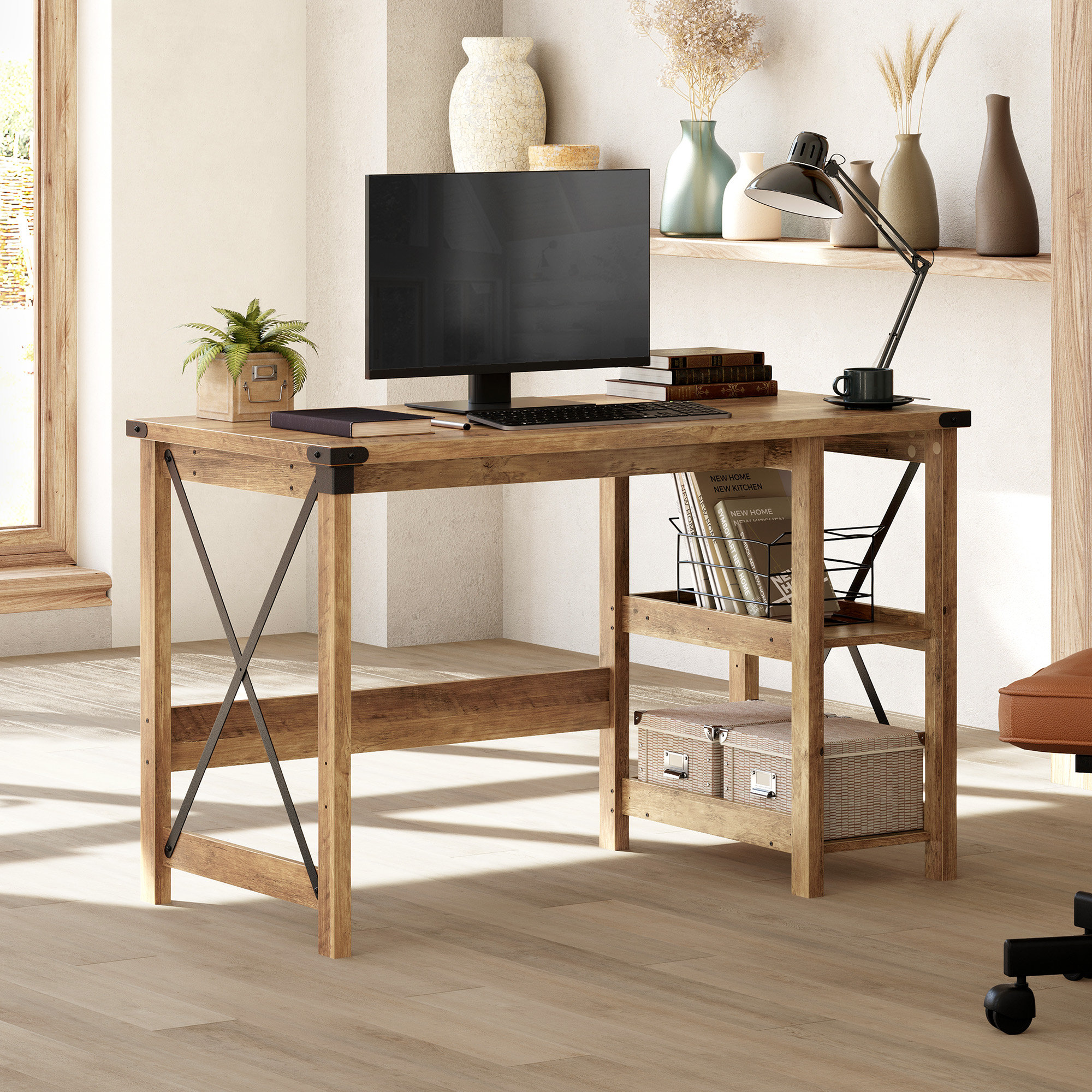 Trent Austin Design® Mondovi 47.2"W Farmhouse Style Desk with ...