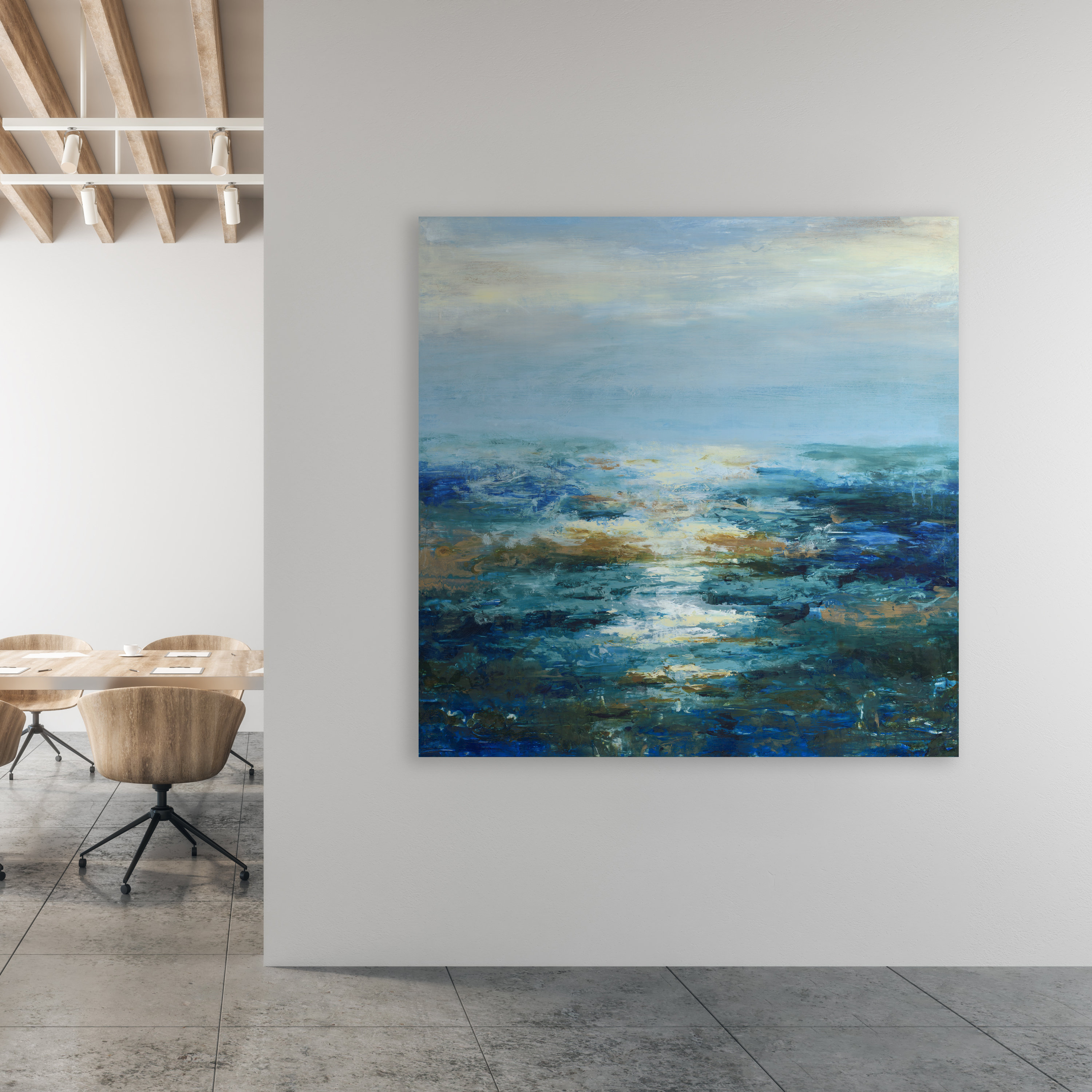 Chelsea Art Studio Sun on the Water by Barclay Butera - Painting Print ...