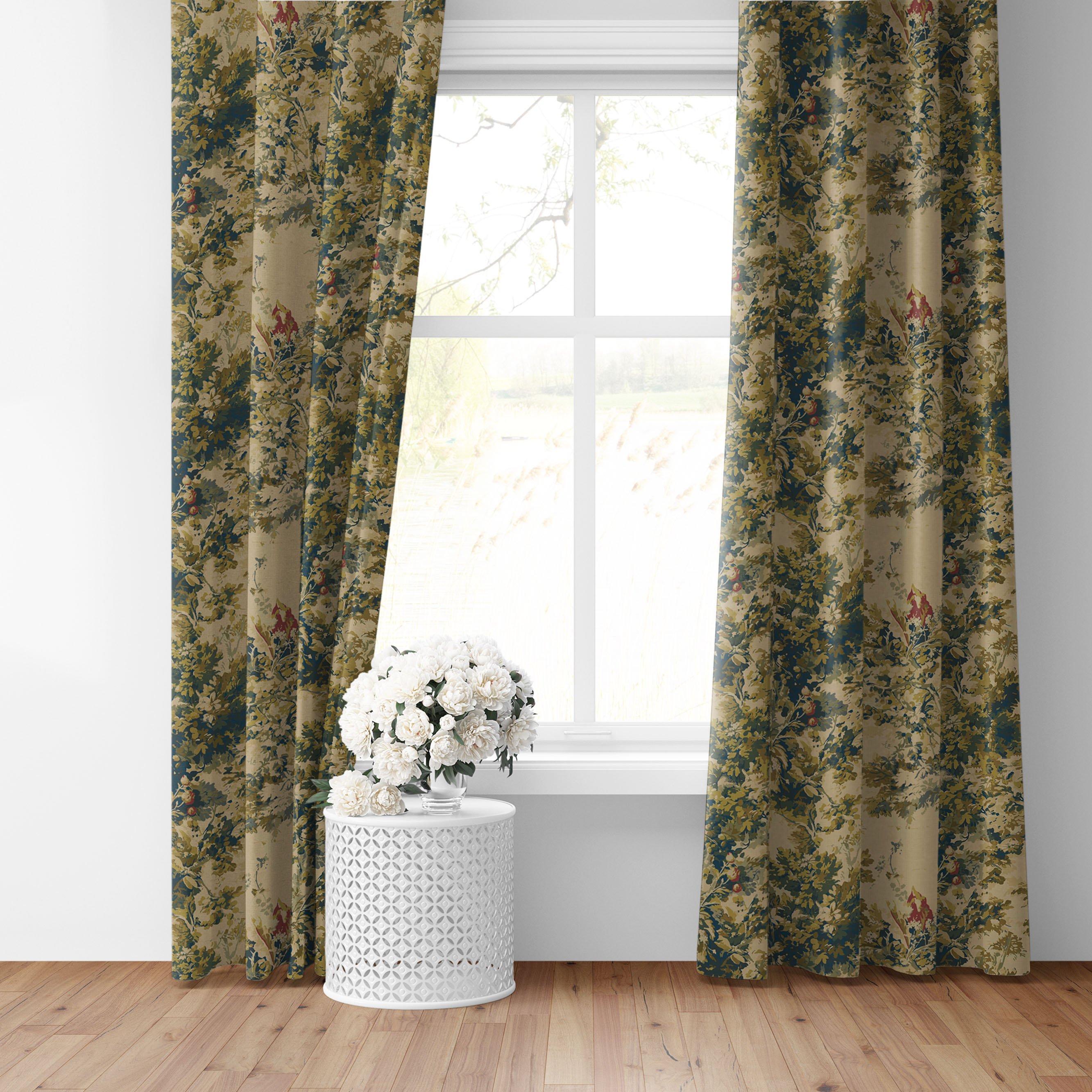 6ix Tailors Fine Linens Dolce Empire Cotton Rod Pocket Drapery Panel ...