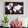 Ivy Bronx 'Framed World Map' Rectangle Graphic Art Print on Canvas ...