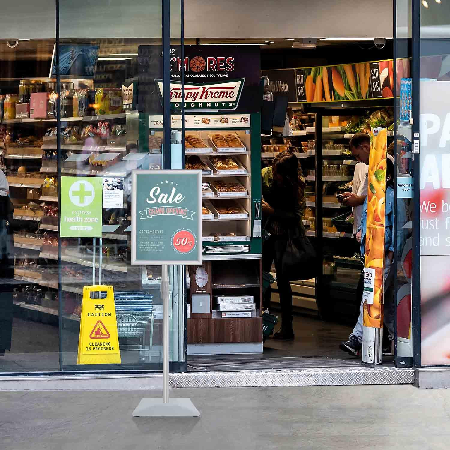 Orblue Adjustable Sign Stand For Display, With Upgraded Iron Base ...