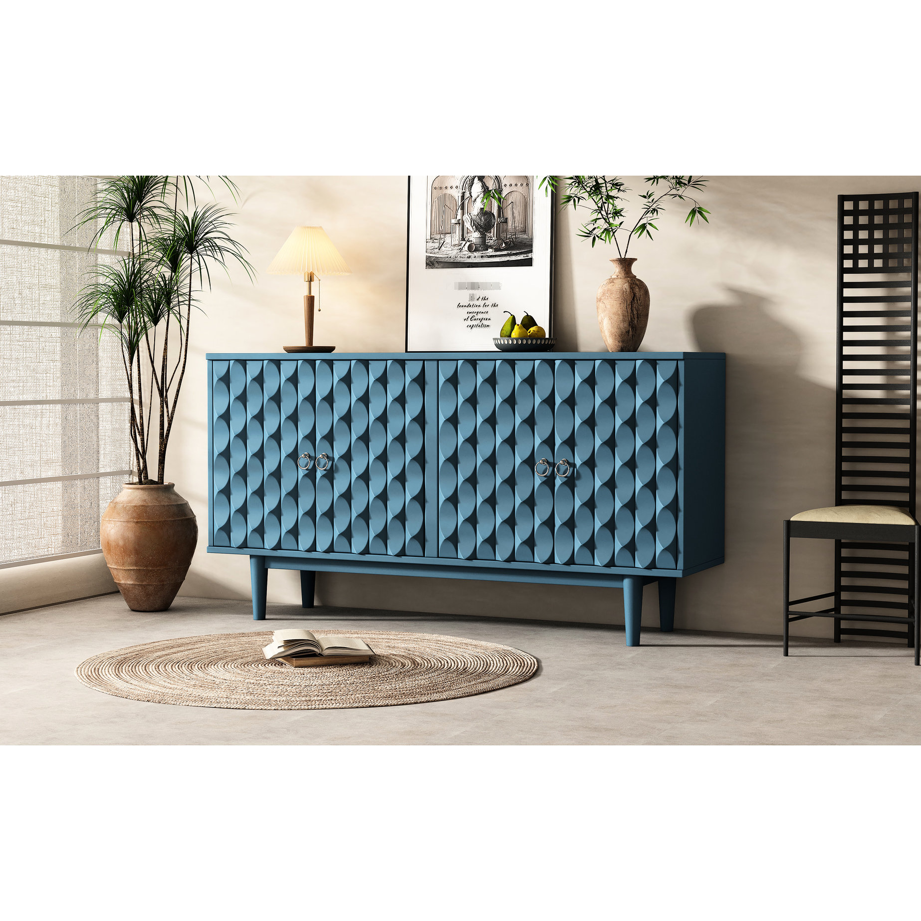 Ivy Bronx Sideboard, With Geometric Door Pattern & Build Modern For A Functional And Attractive ...