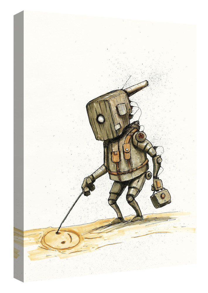 Wrought Studio 'Ink Bot 3.0' Giclee Watercolor Painting Print on Canvas ...