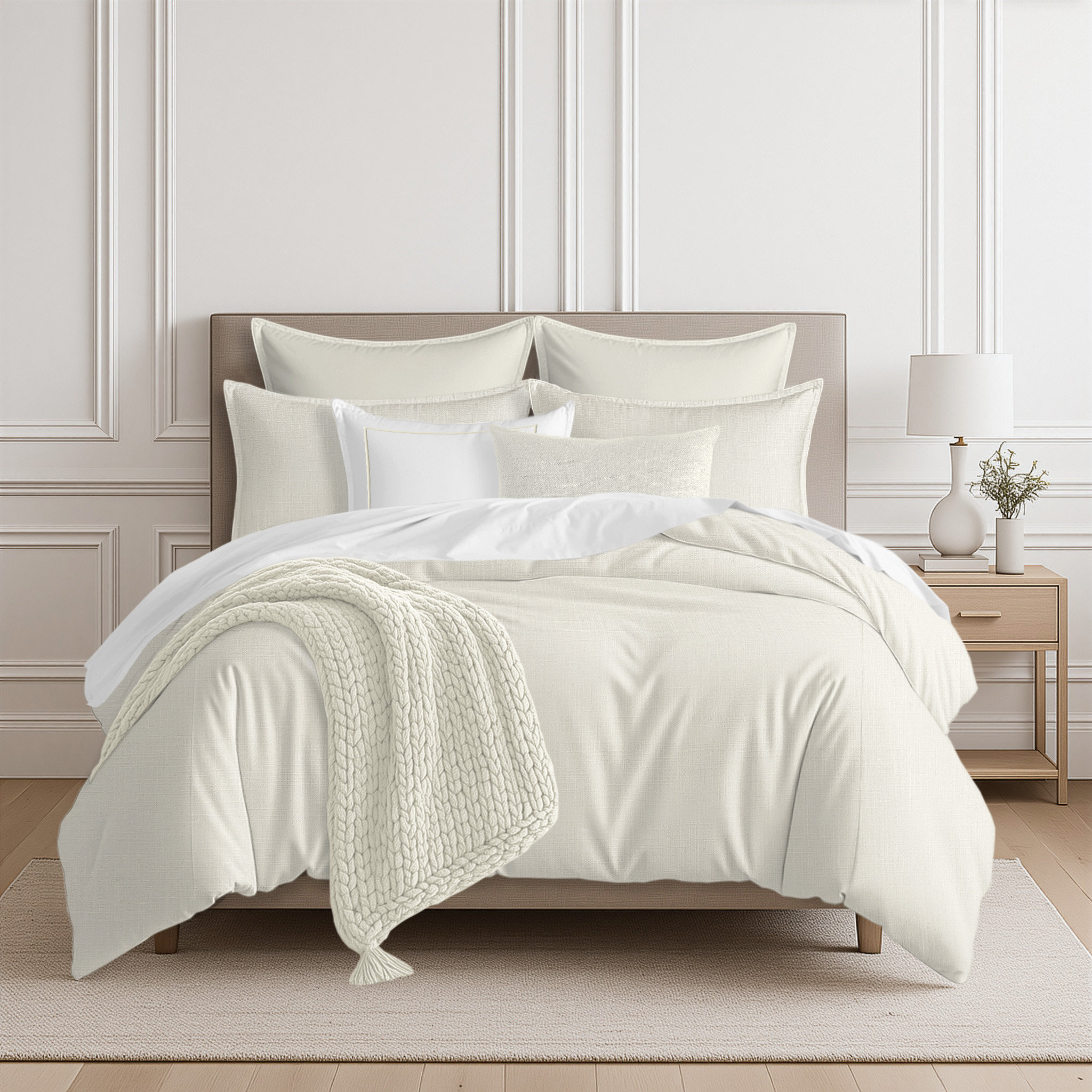 The Tailor's Bed Ferling Ivory Linen Comforter & Shams Set - Wayfair Canada