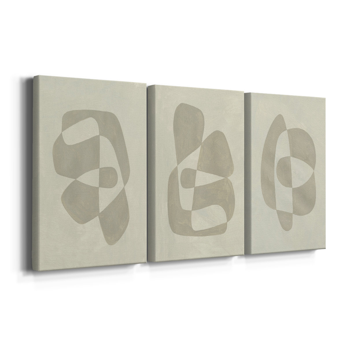 Latitude Run® Soft Shape I -Custom Wrapped Gallery Canvas - 3 Pieces ...