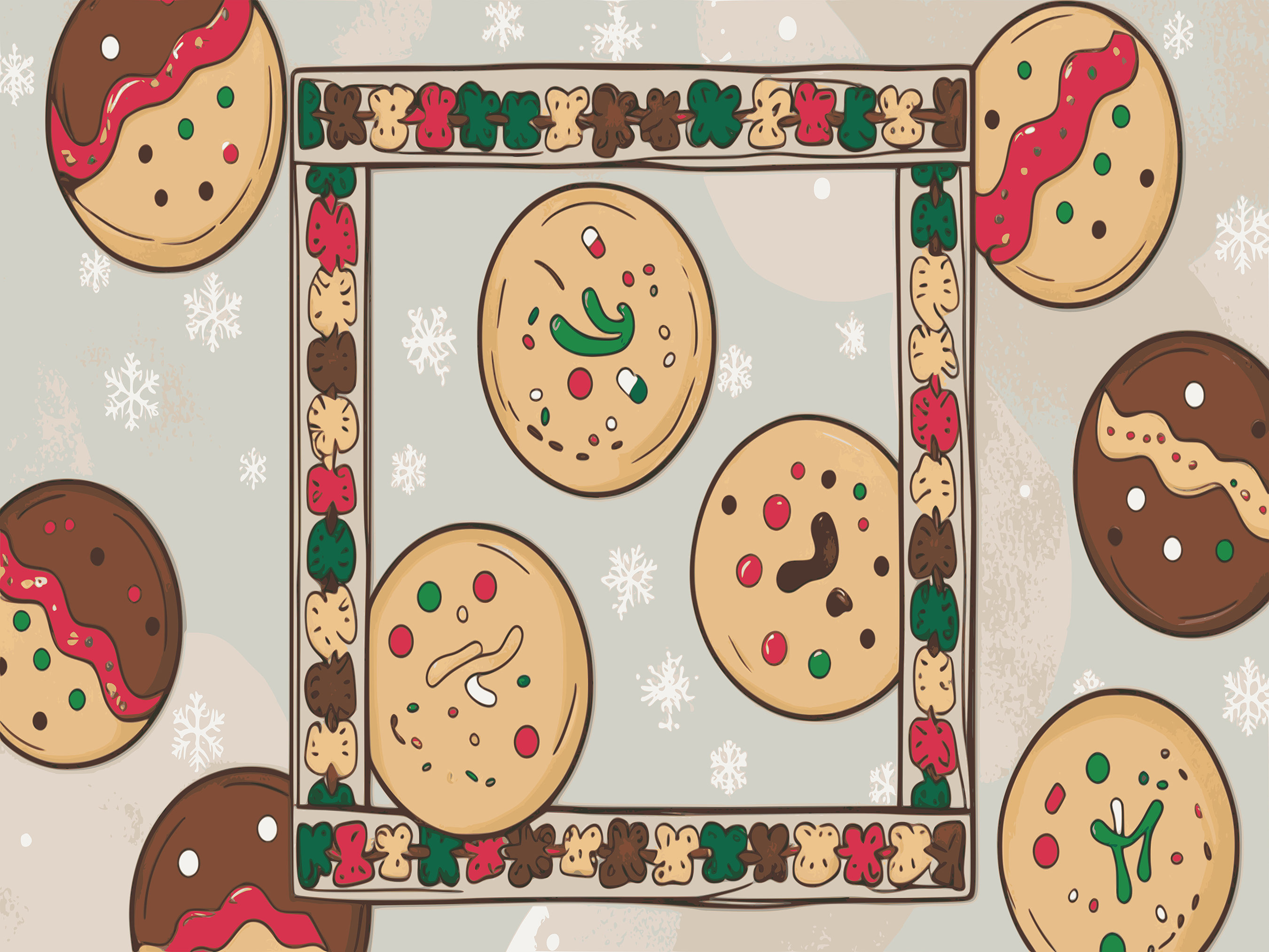 The Holiday Aisle® Washable Cookies Holiday Rug | Wayfair