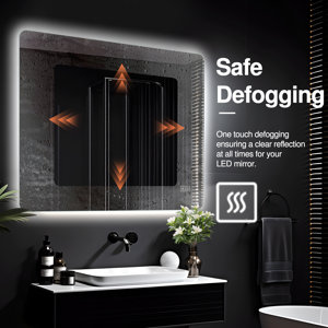 Wrought Studio LED Mirror with Back Light | Wayfair