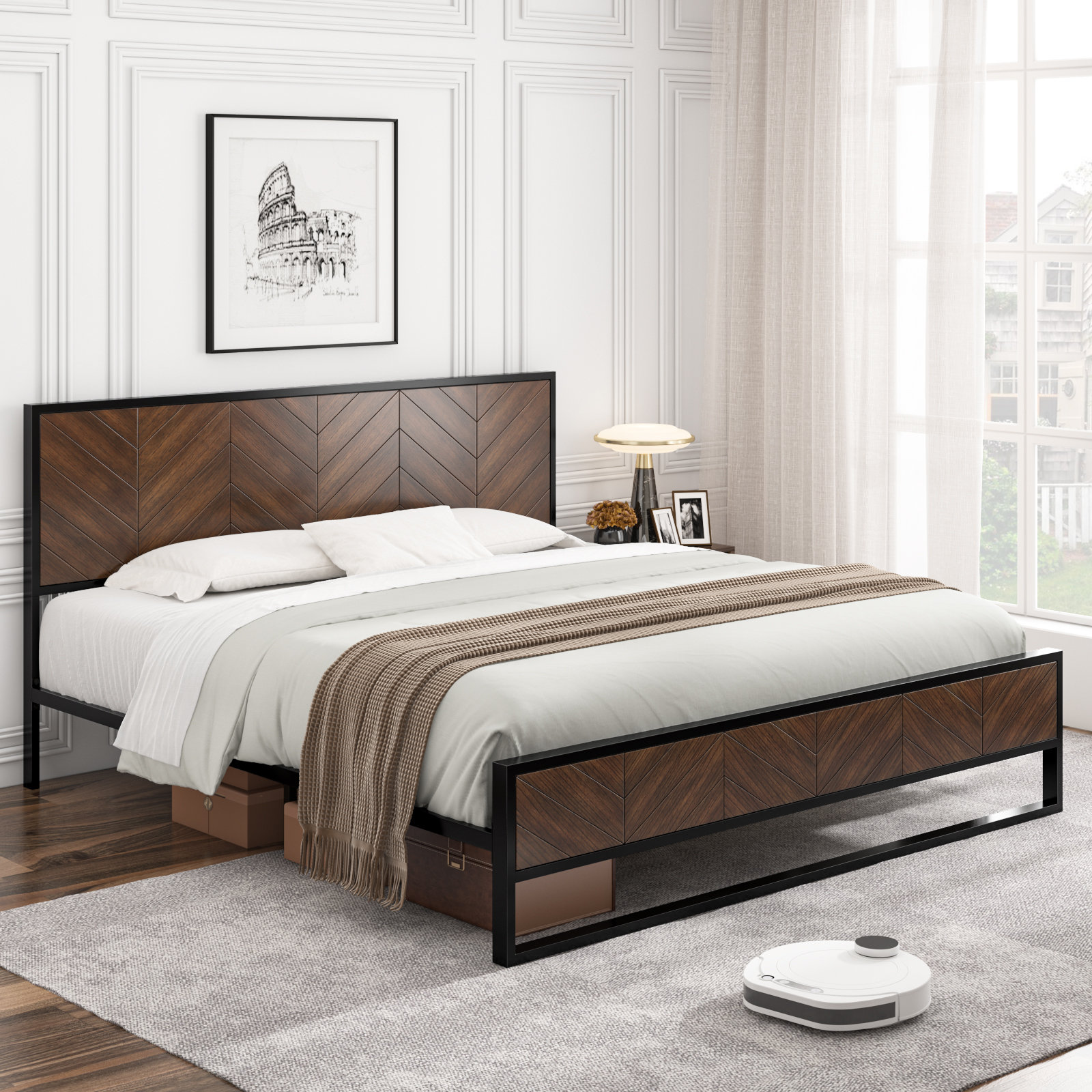 Trent Austin Design Proto Classical Metal Frame Platform Bed & Reviews ...