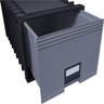 RTMB LLC 1-Pack Archive File Storage Box – Black And Gray Hanging File ...