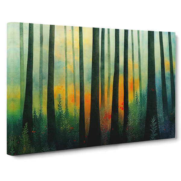 Alpen Home XXX-H1022-WF-7788X Shining Colourful Forest - Wrapped Canvas ...