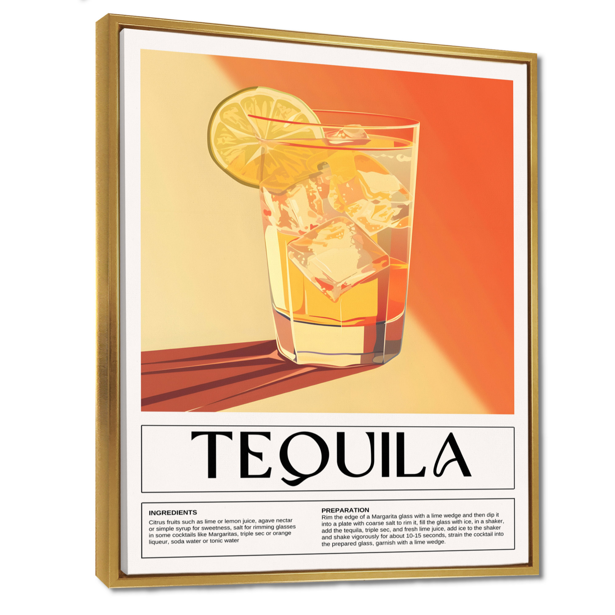 Ebern Designs Mexican Tequila On The Rocks - Cocktails Wall Art Print ...