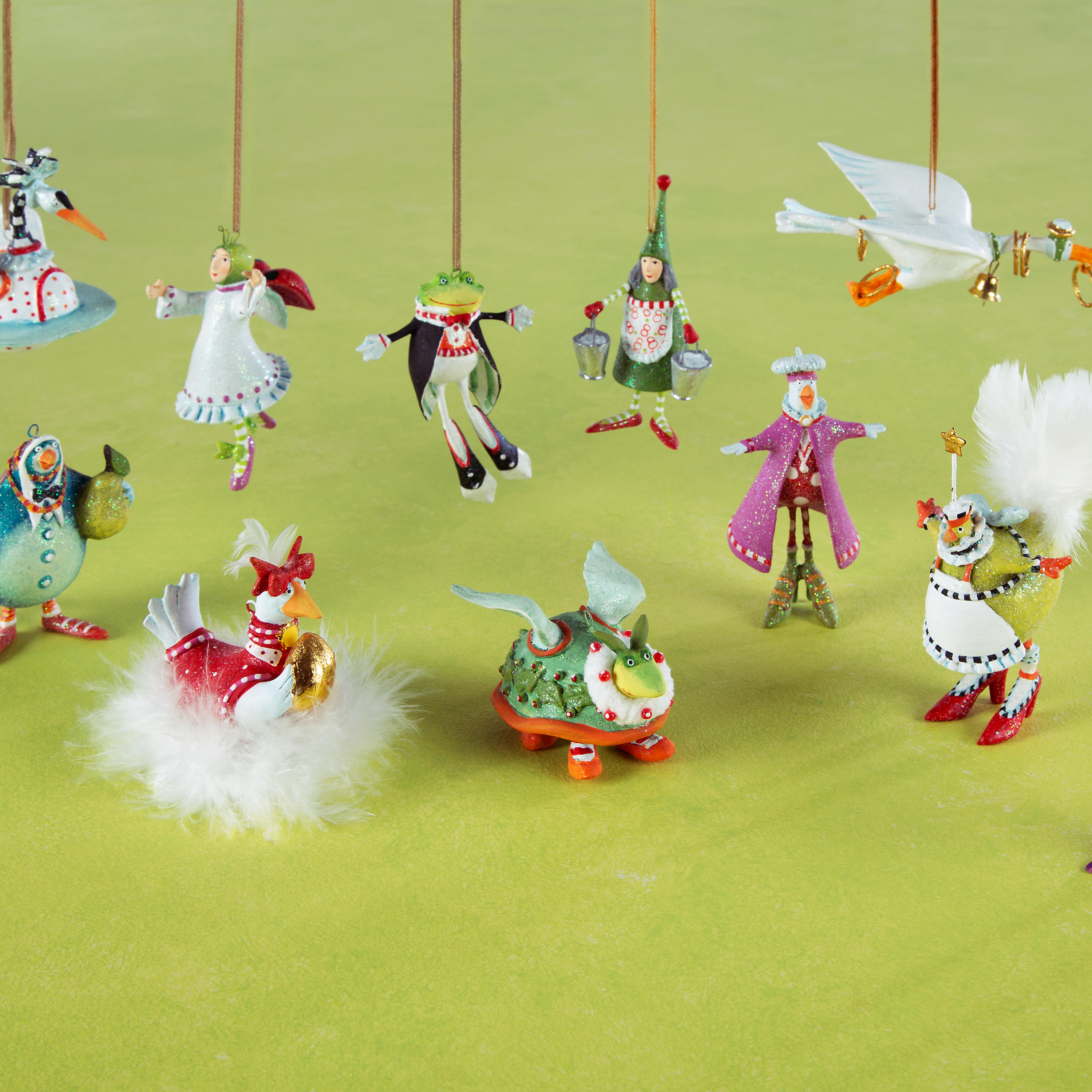 MacKenzie-Childs 12 Piece Mini Hanging Figurine Ornament Set | Wayfair