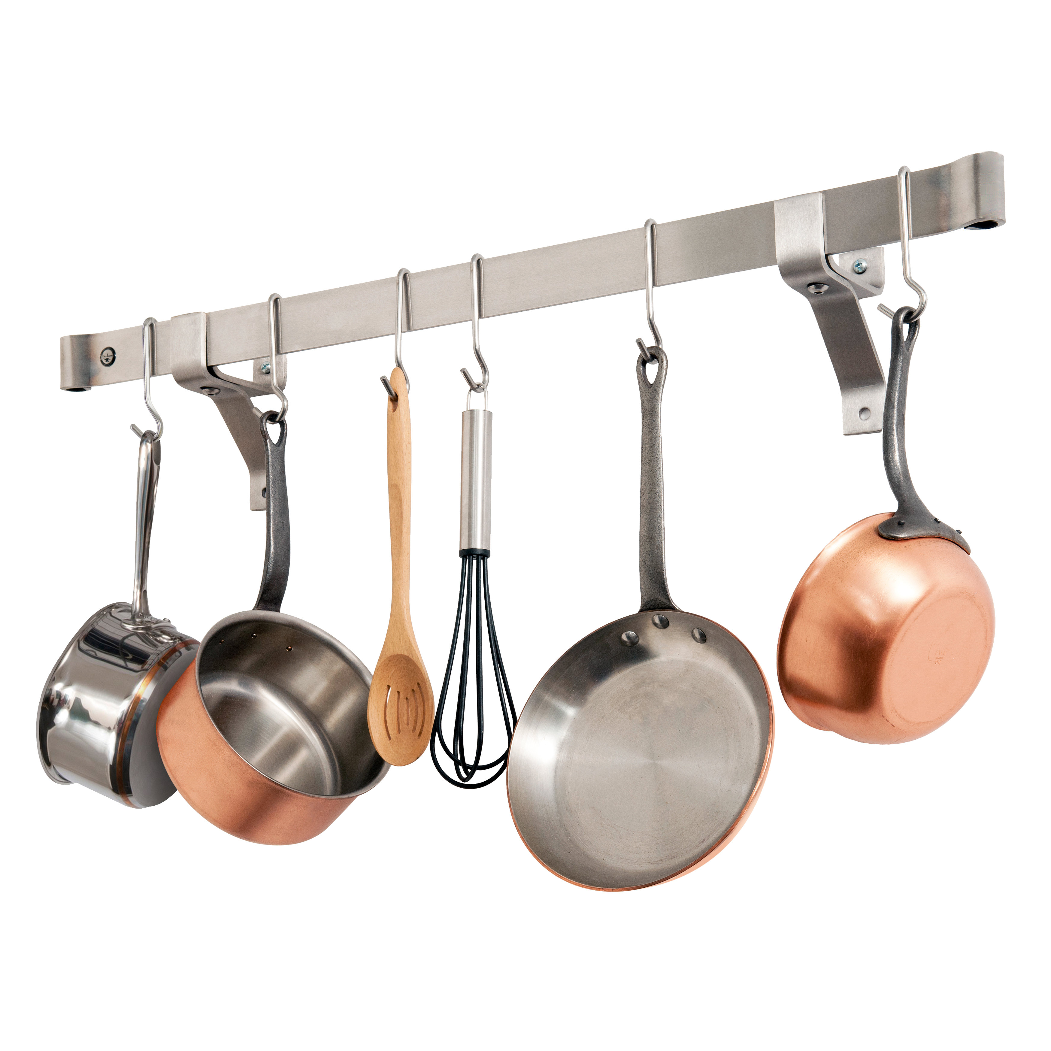 Enclume Handcrafted Rolled End Bar, 4" Wall Brackets | Wayfair