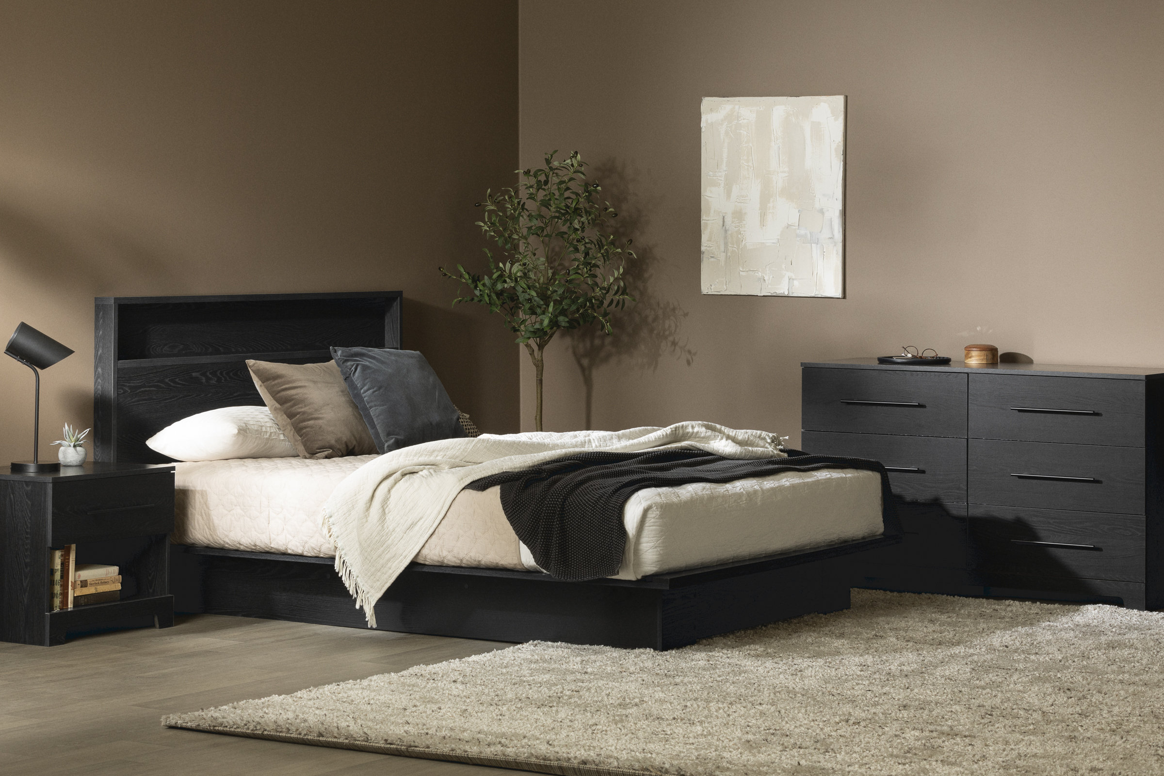South Shore Primo Full/Queen Platform Bed And Headboard Set | Wayfair