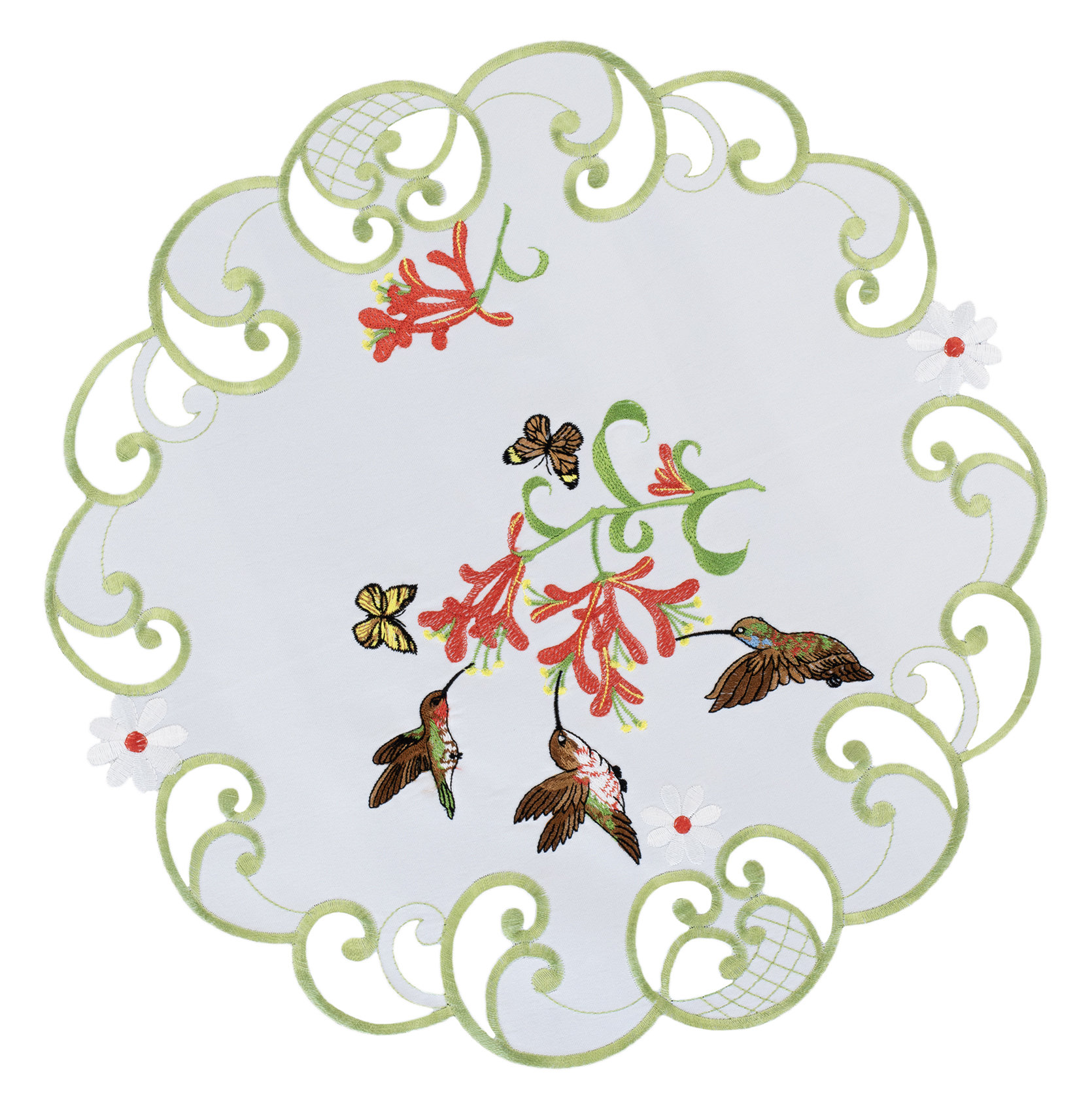 Winston Porter Decorative Hummingbird Table Doily (15" Round) - Wayfair ...