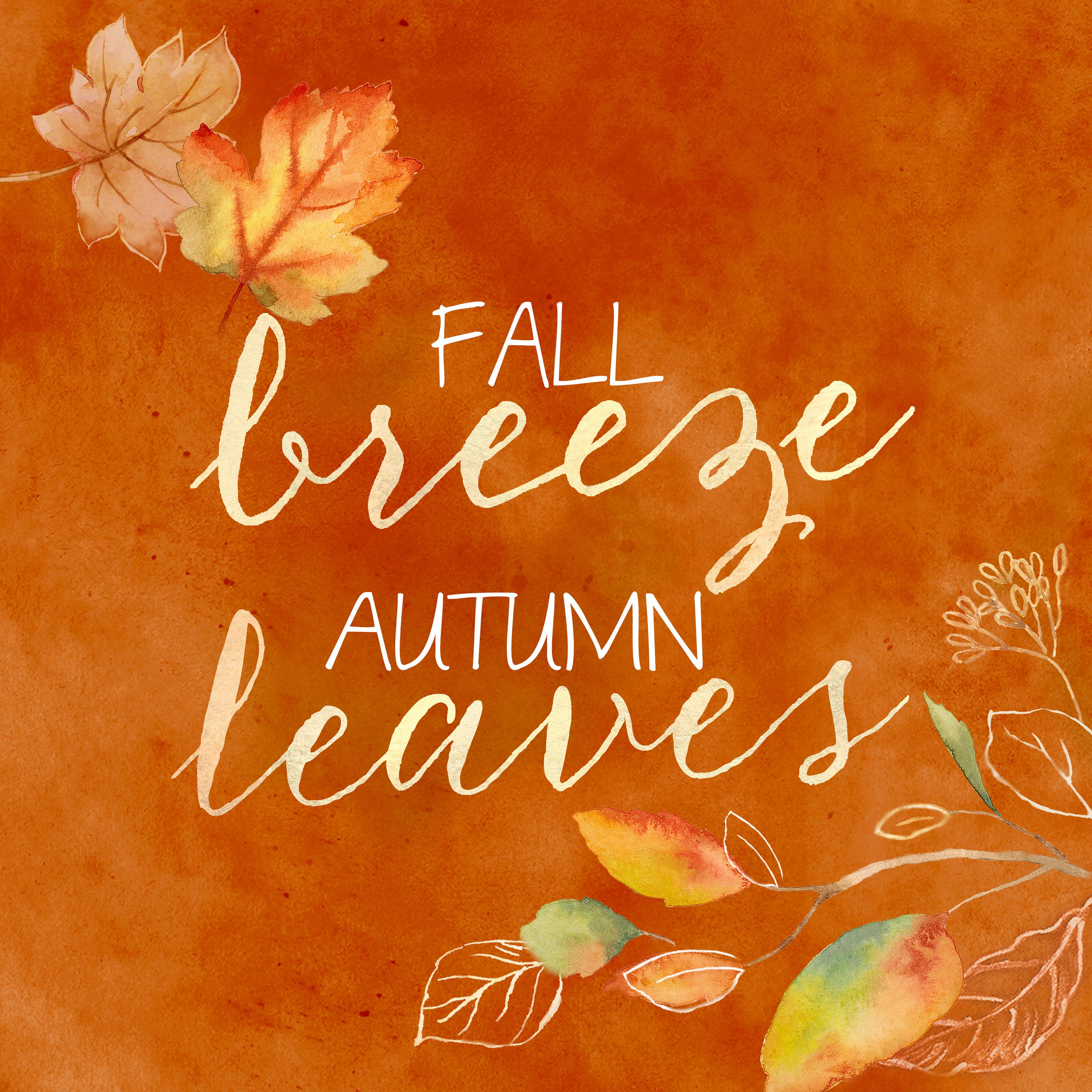 Trinx Fall Story IV on Rust by Cynthia Coulter - Wrapped Canvas Textual ...