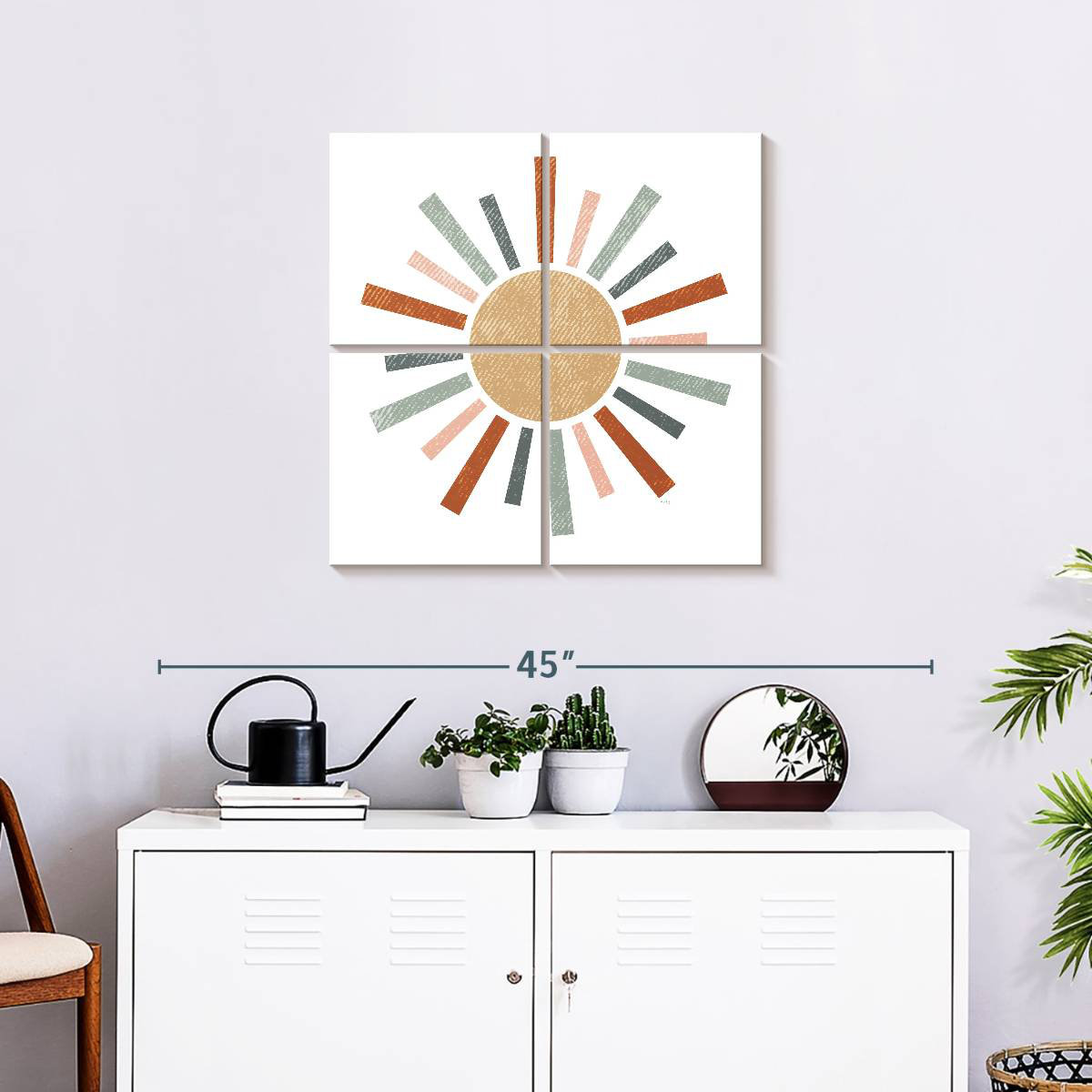 Ebern Designs Oberle Rustic Rainbow Sun | Wayfair