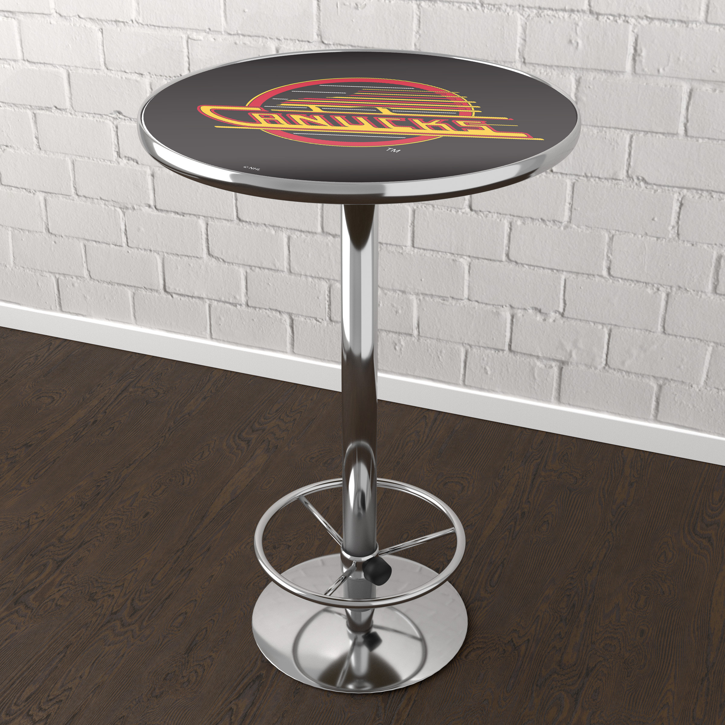 17 Stories Vancouver Canucks Vintage Bar Table With Footrest | Wayfair